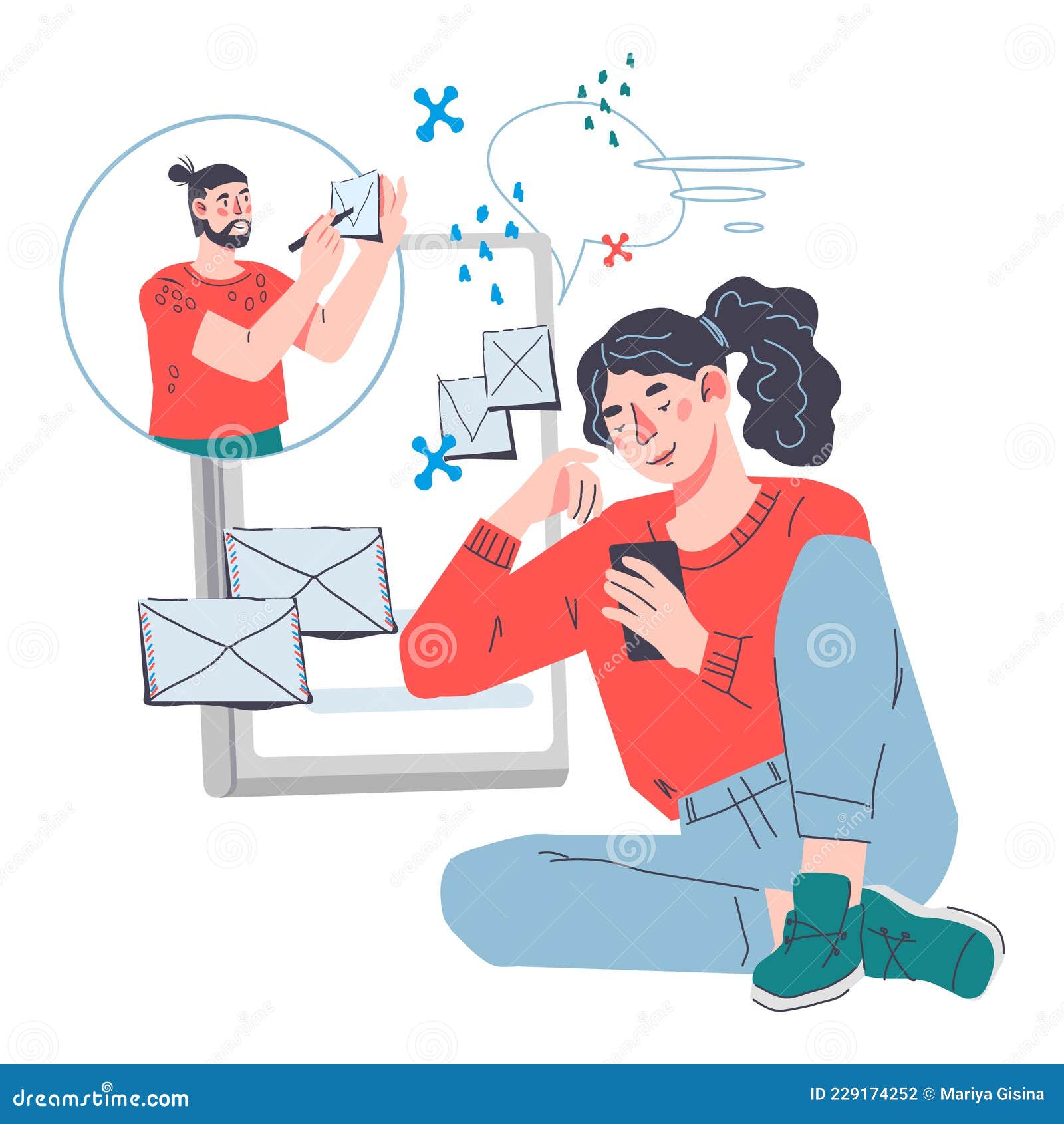 Sending Mail and Chatting Online. Business Working Process, Email ...