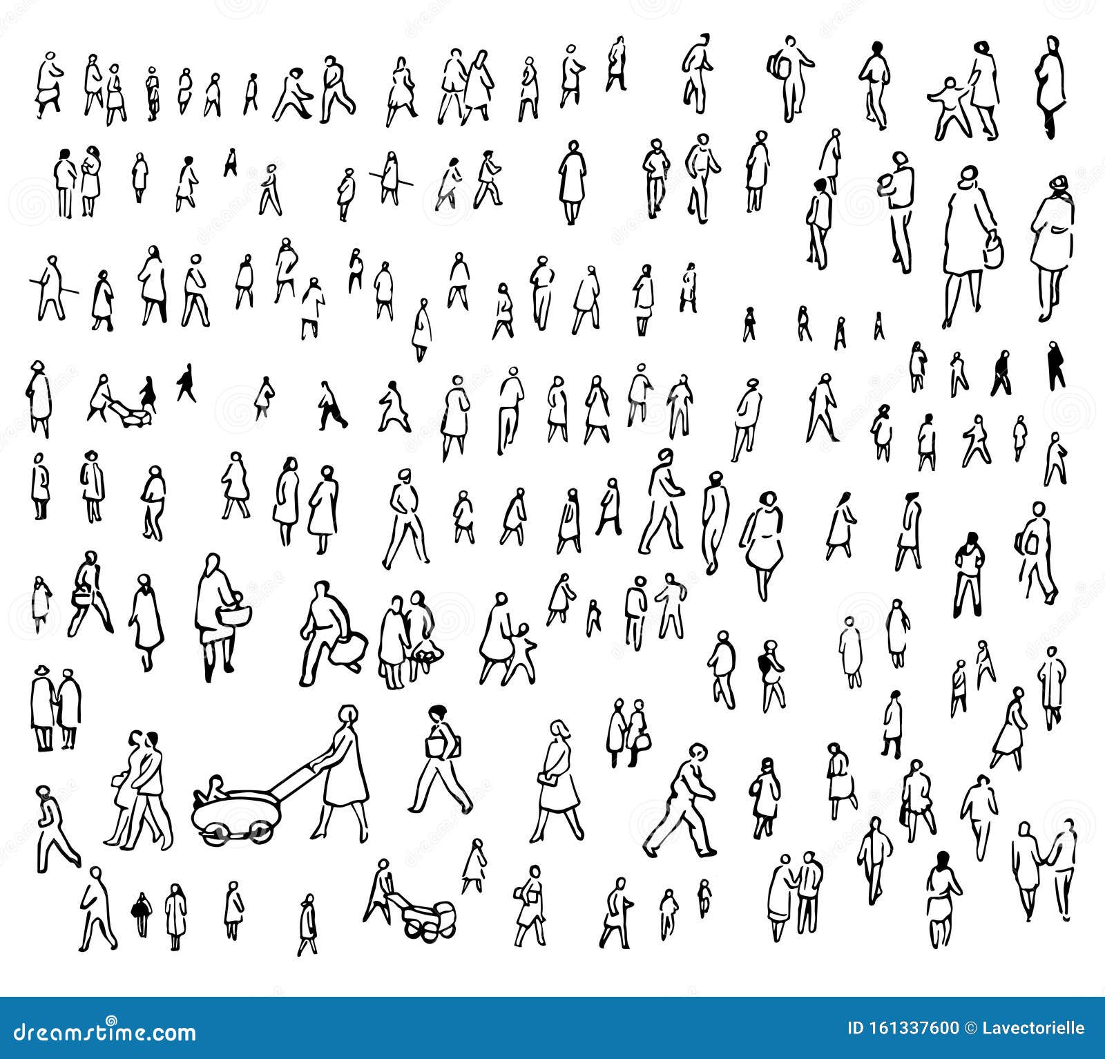 People set stock vector. Illustration of people, girl - 161337600