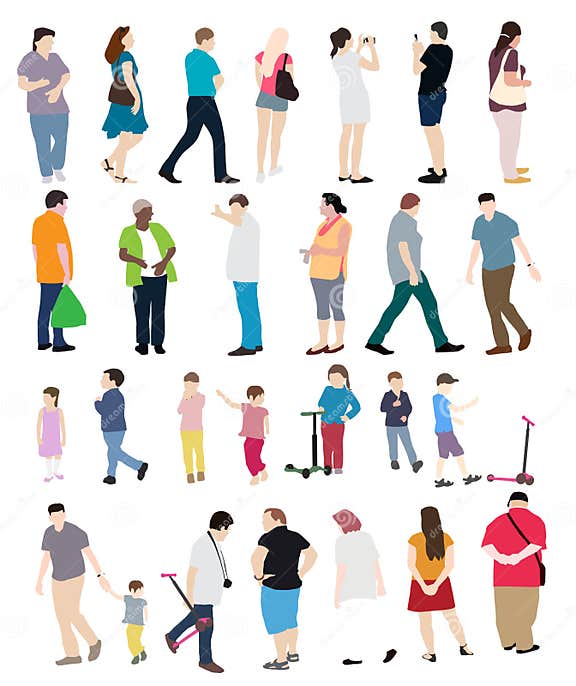 People Set Vector Illustration Stock Vector - Illustration of colorful ...
