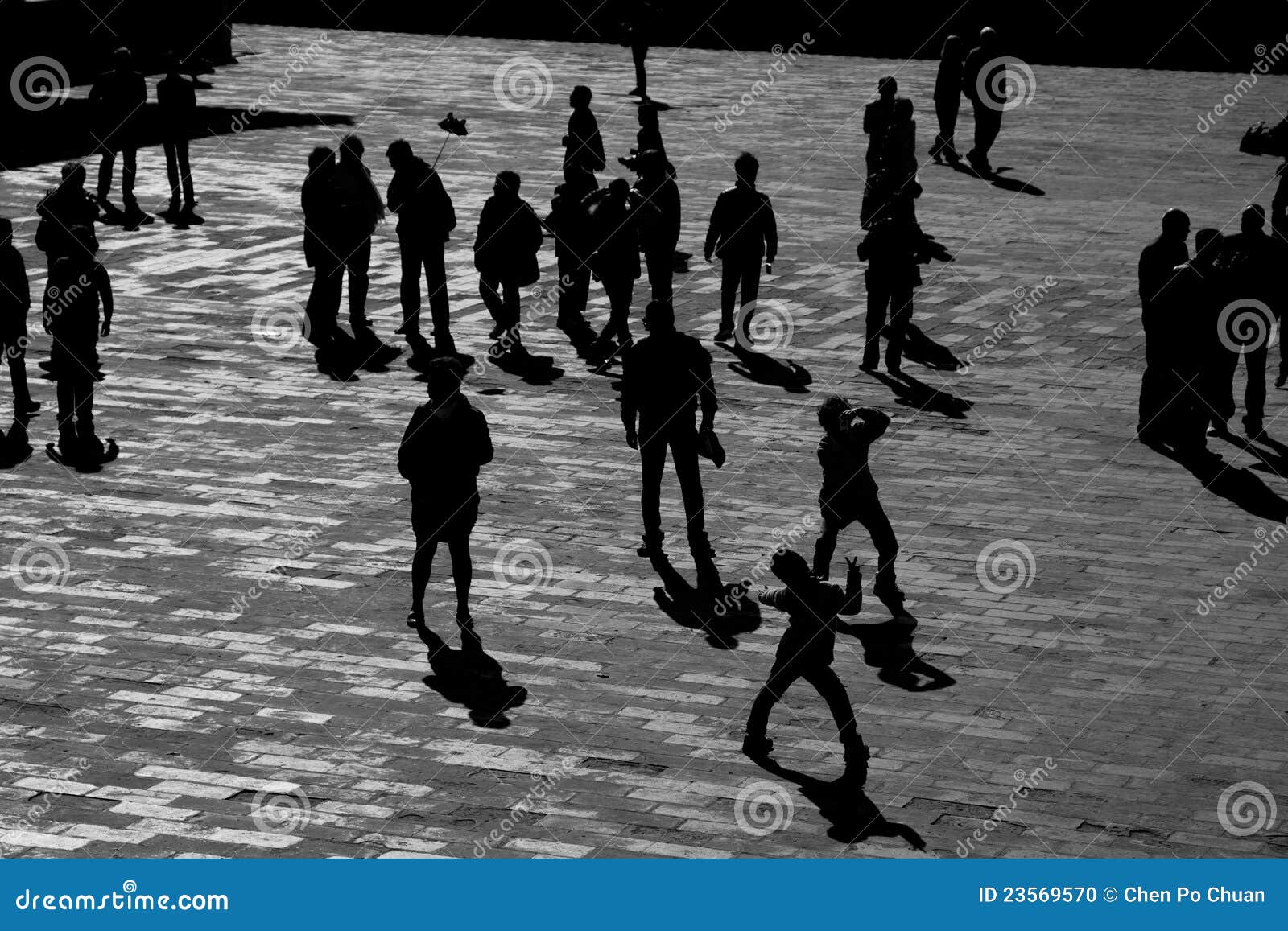 People shadow stock illustration. Illustration of crowd - 23569570