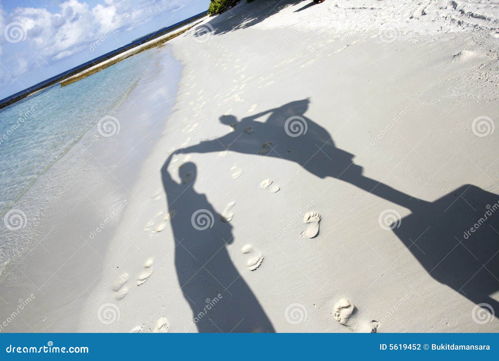 People Shadows on Beach Sands Stock Photo - Image of sand, recreation ...