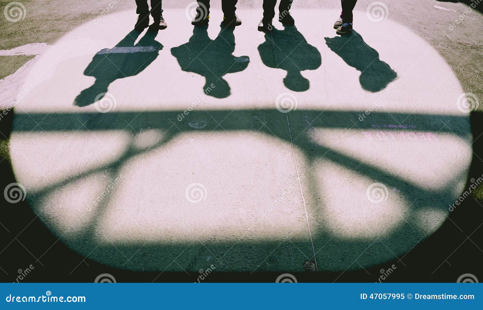 4 People Shadows on the Ground Stock Image - Image of shadows, contrast ...