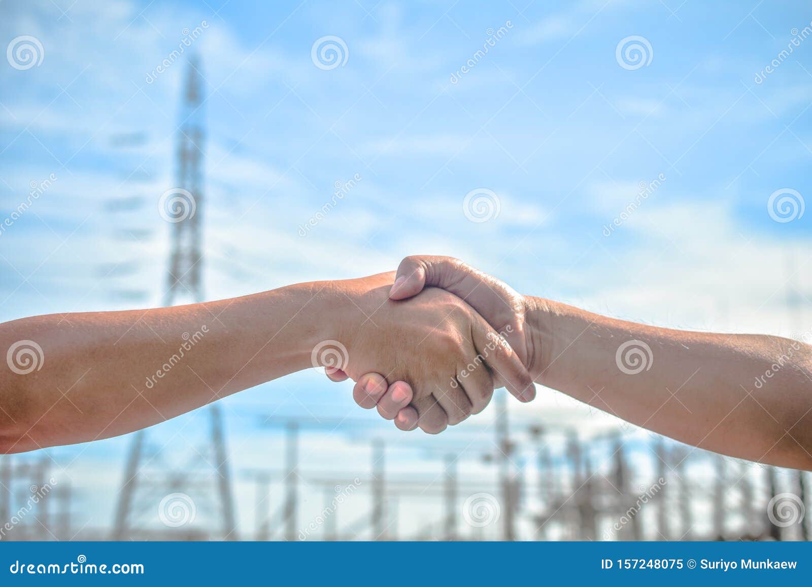 People Shaking Hands Communicate the Meaning of Unity Business ...
