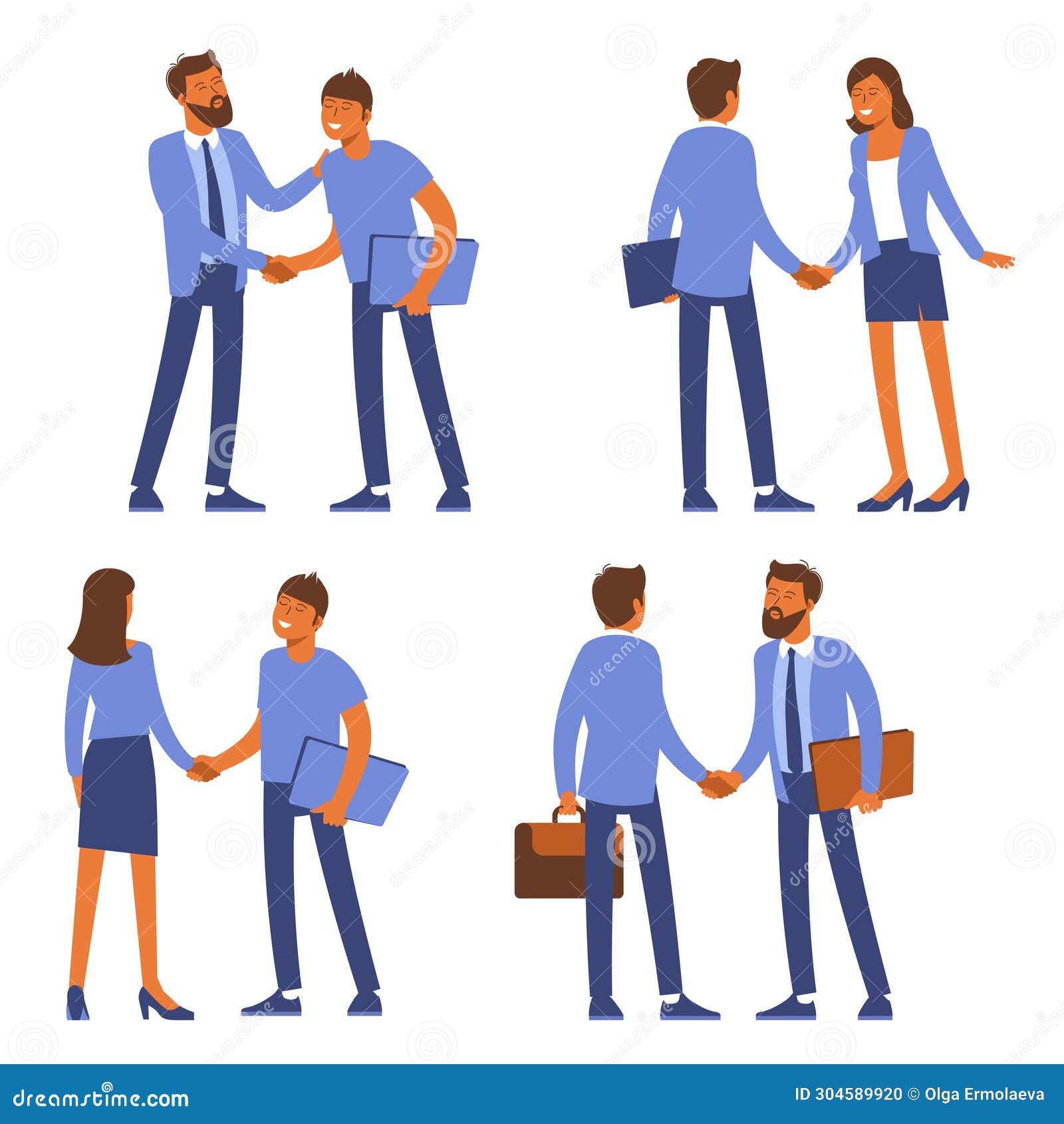 People shaking hands. stock illustration. Illustration of cooperation ...