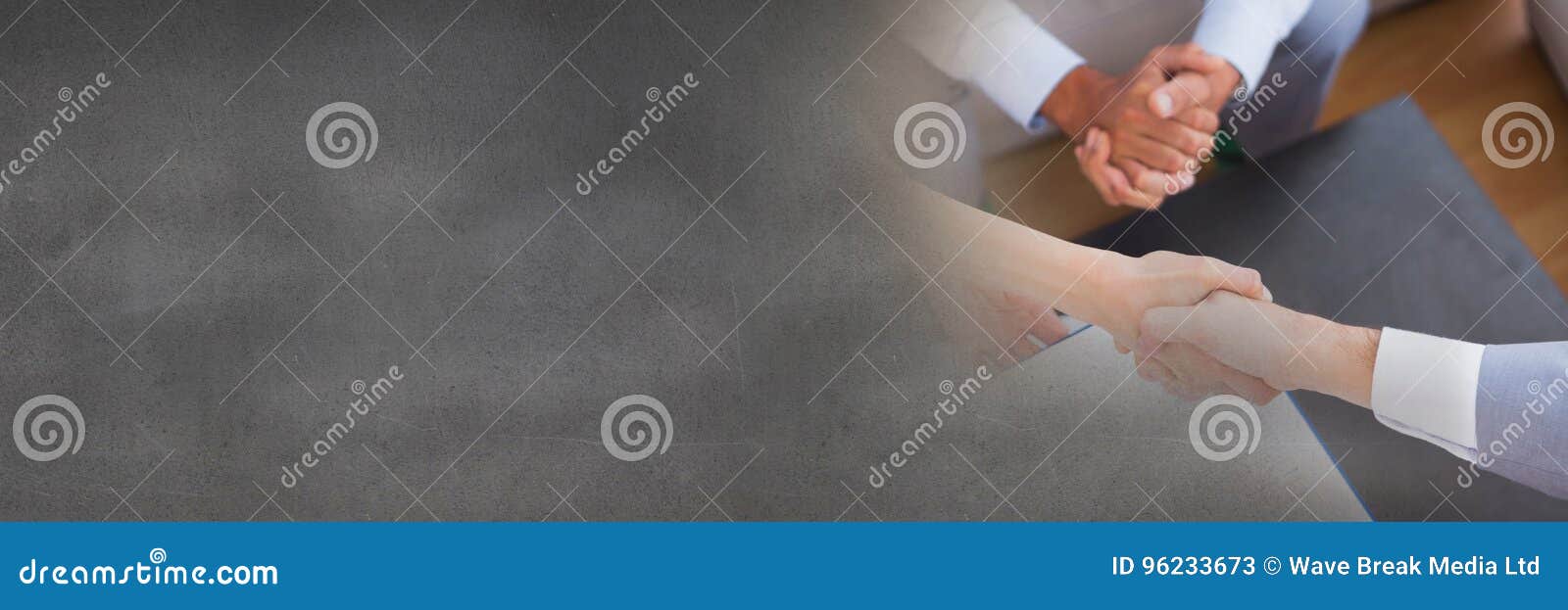 People Shaking Hands Over Paper Agreement with Transition Stock Image ...