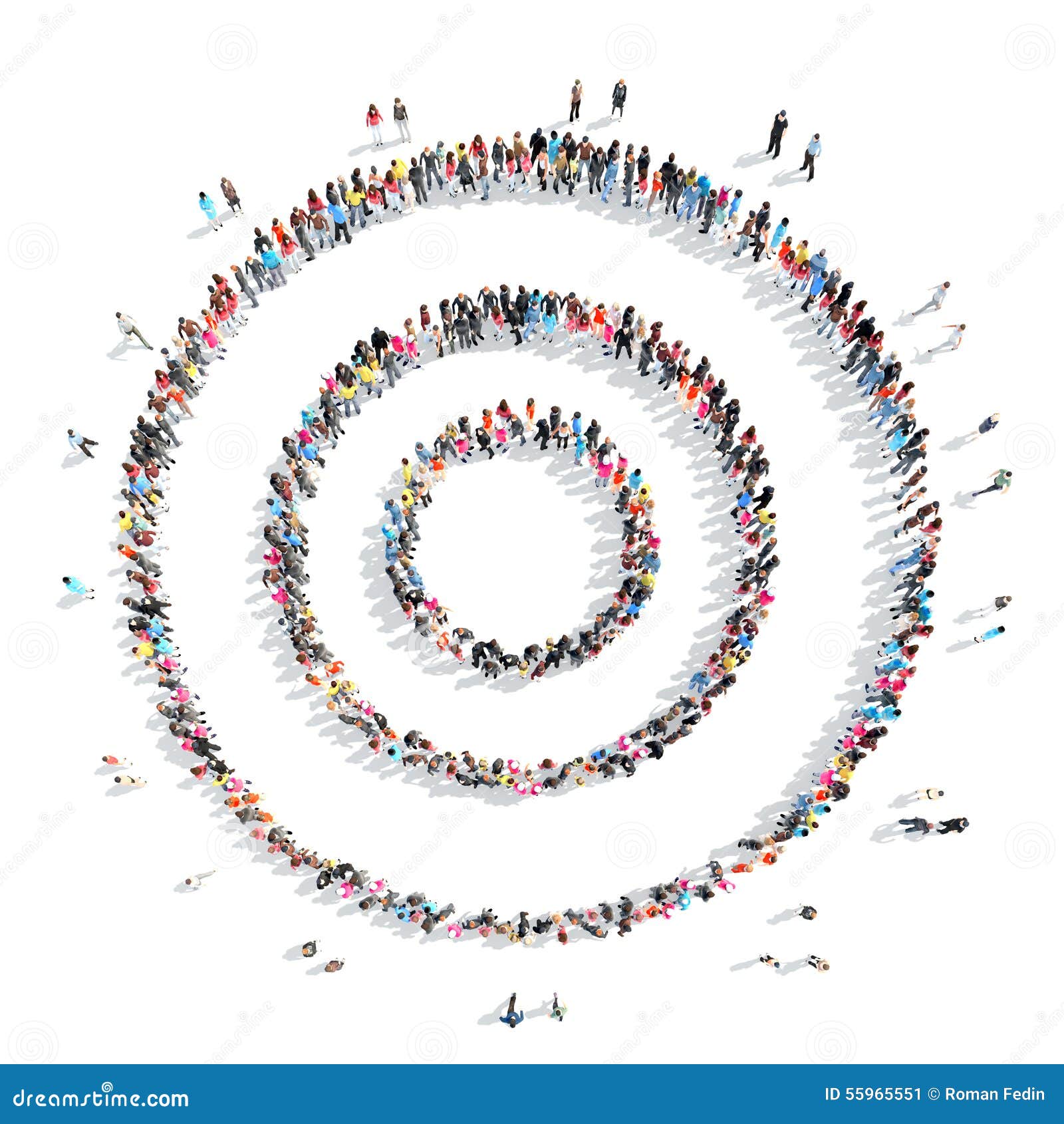 People in the Shape of Abstract Symbols. Stock Illustration ...