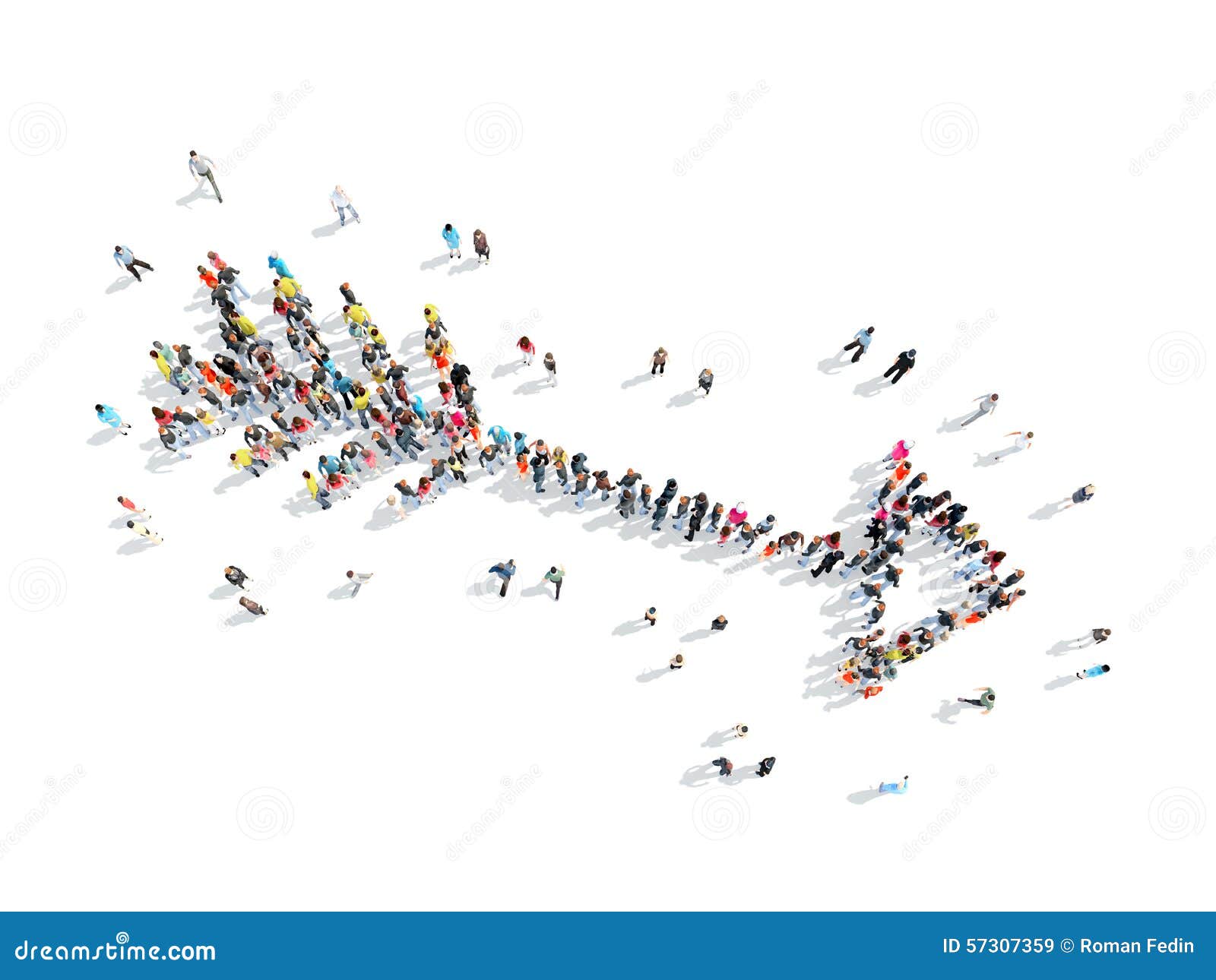 People in the Shape of an Arrow. Stock Image - Image of chart, business ...