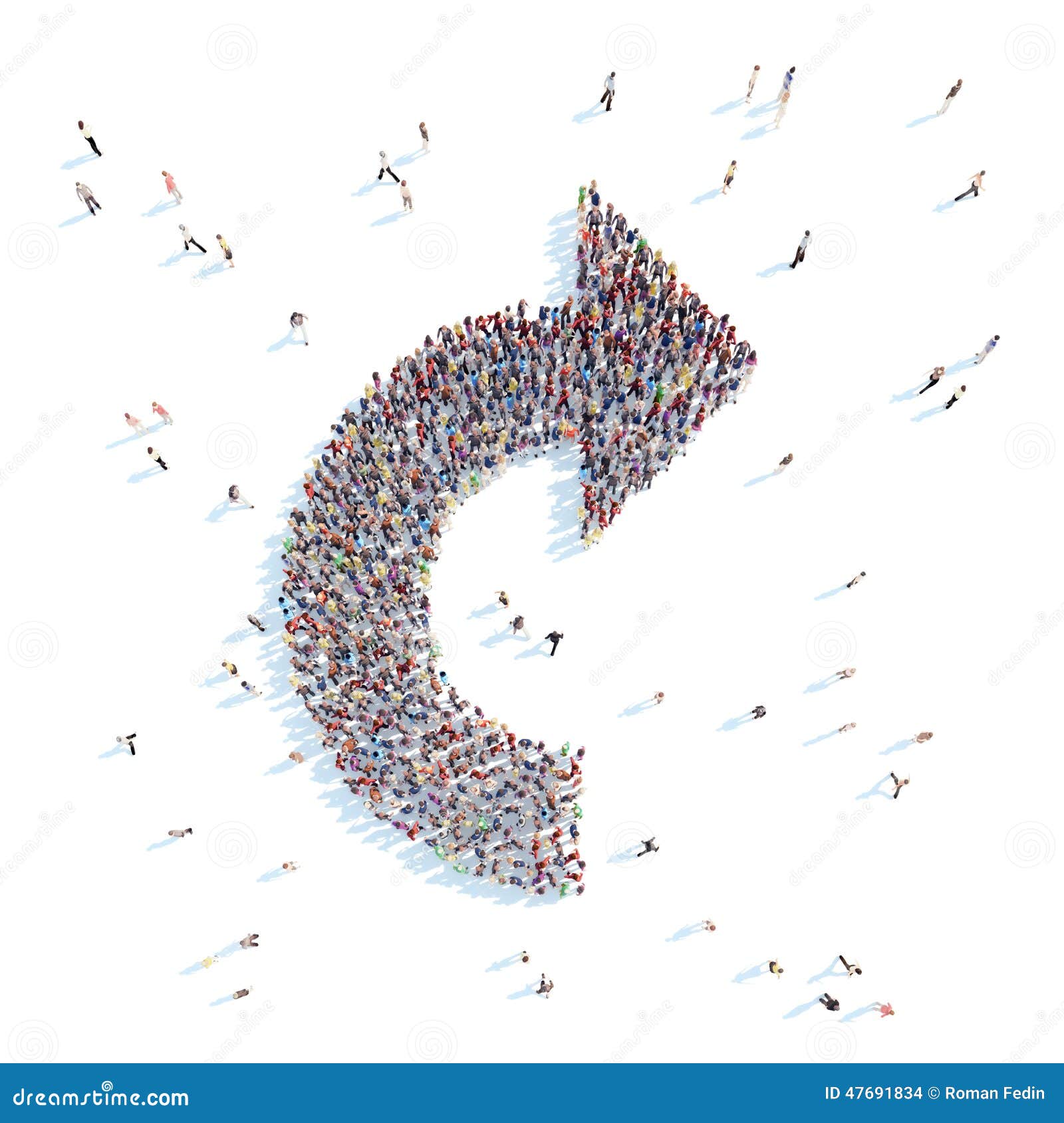 People in the Shape of an Arrow. Stock Illustration - Illustration of ...