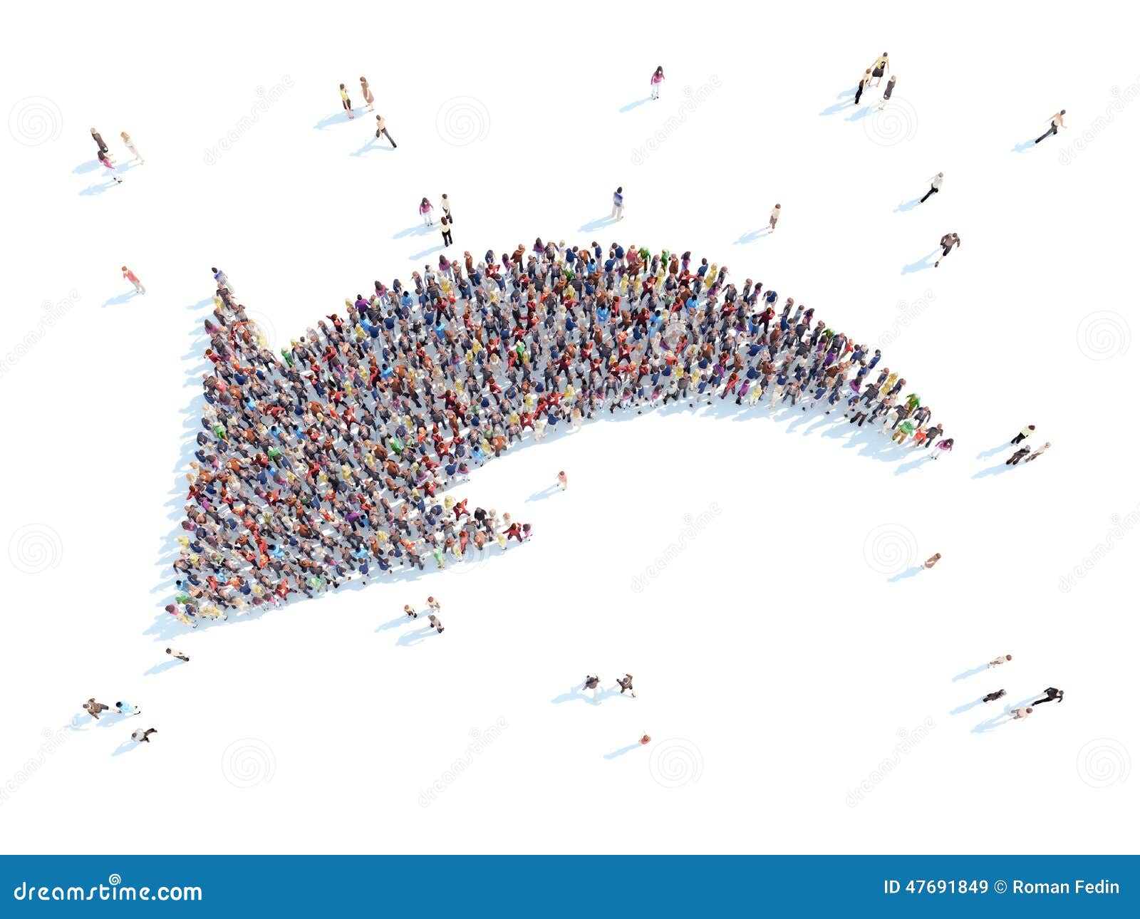 People in the Shape of an Arrow. Stock Illustration - Illustration of ...