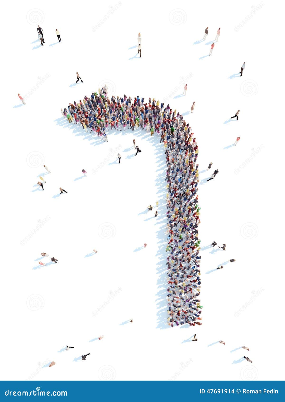 People in the Shape of an Arrow. Stock Illustration - Illustration of ...