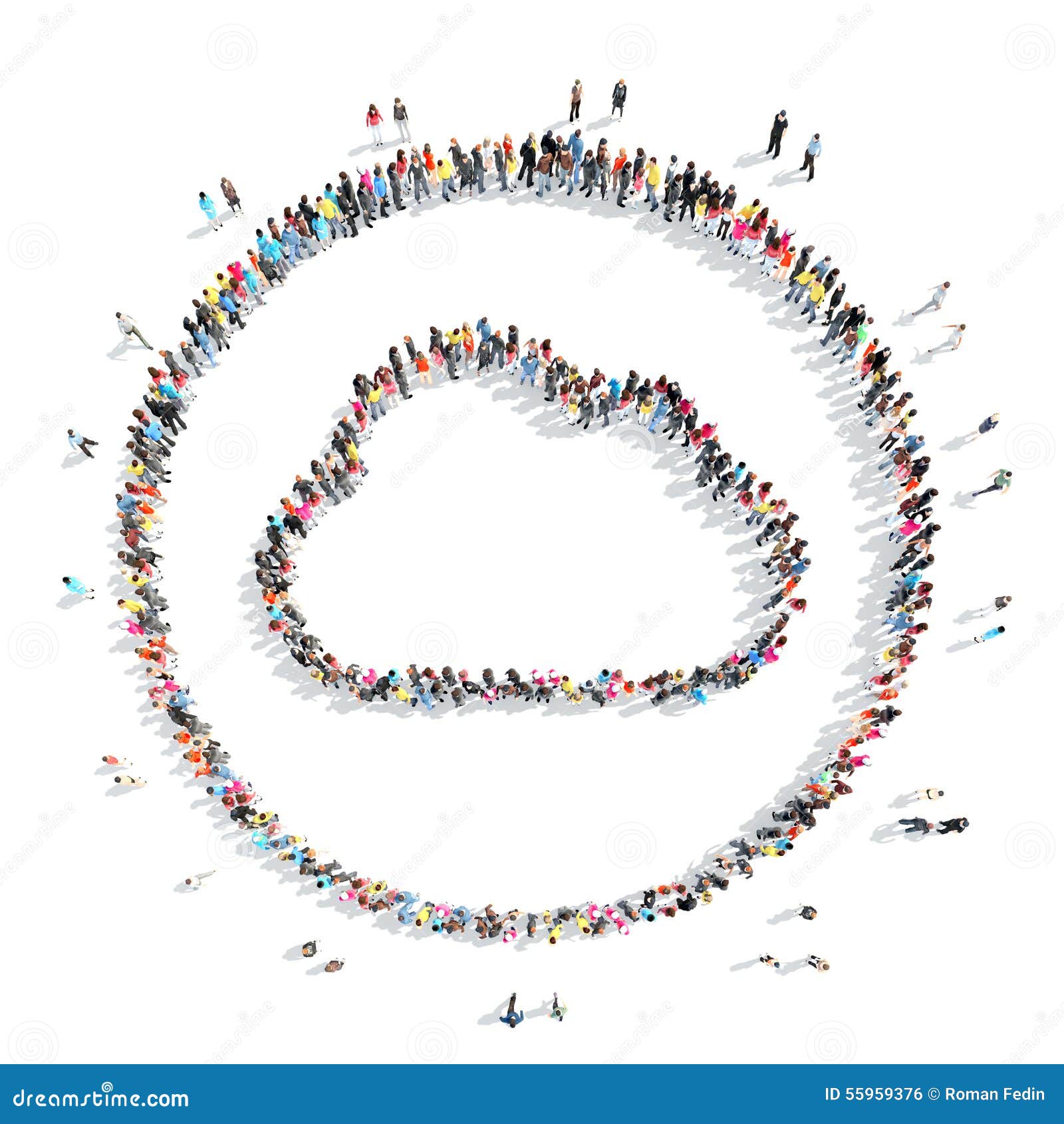People in the Shape of Clouds. Stock Illustration - Illustration of ...