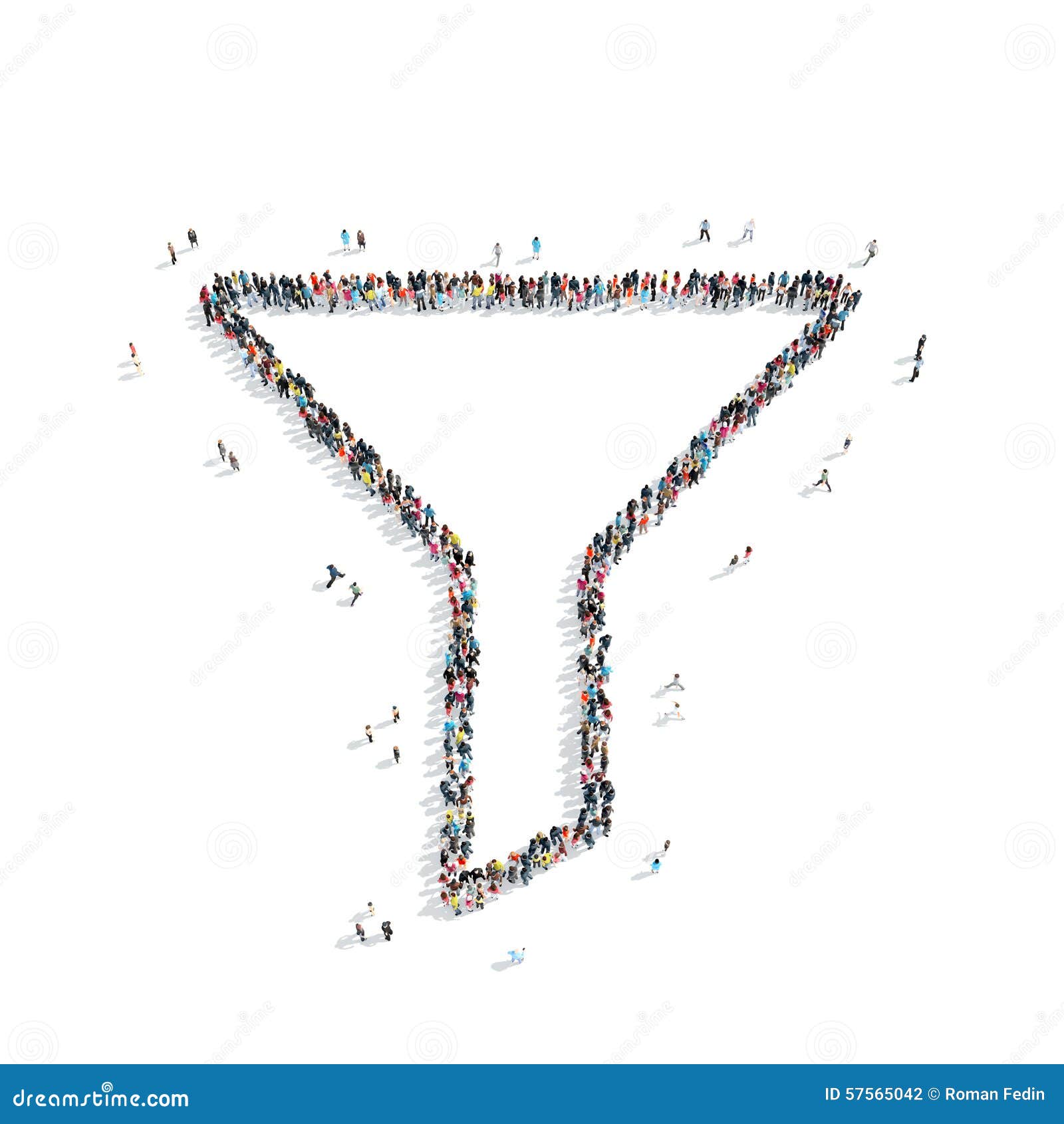 People in the Shape of a Funnel Stock Illustration - Illustration of ...