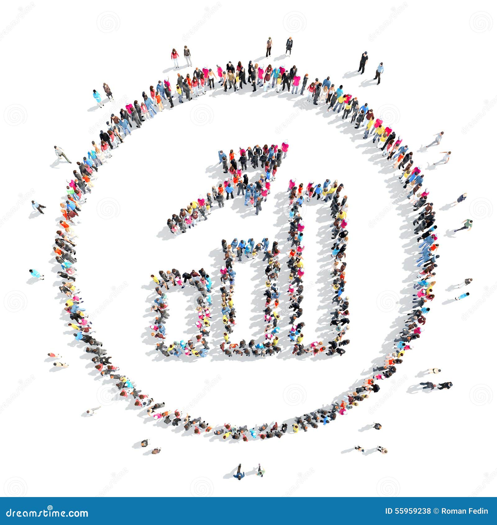 People in the Shape of a Graph. Stock Illustration - Illustration of ...