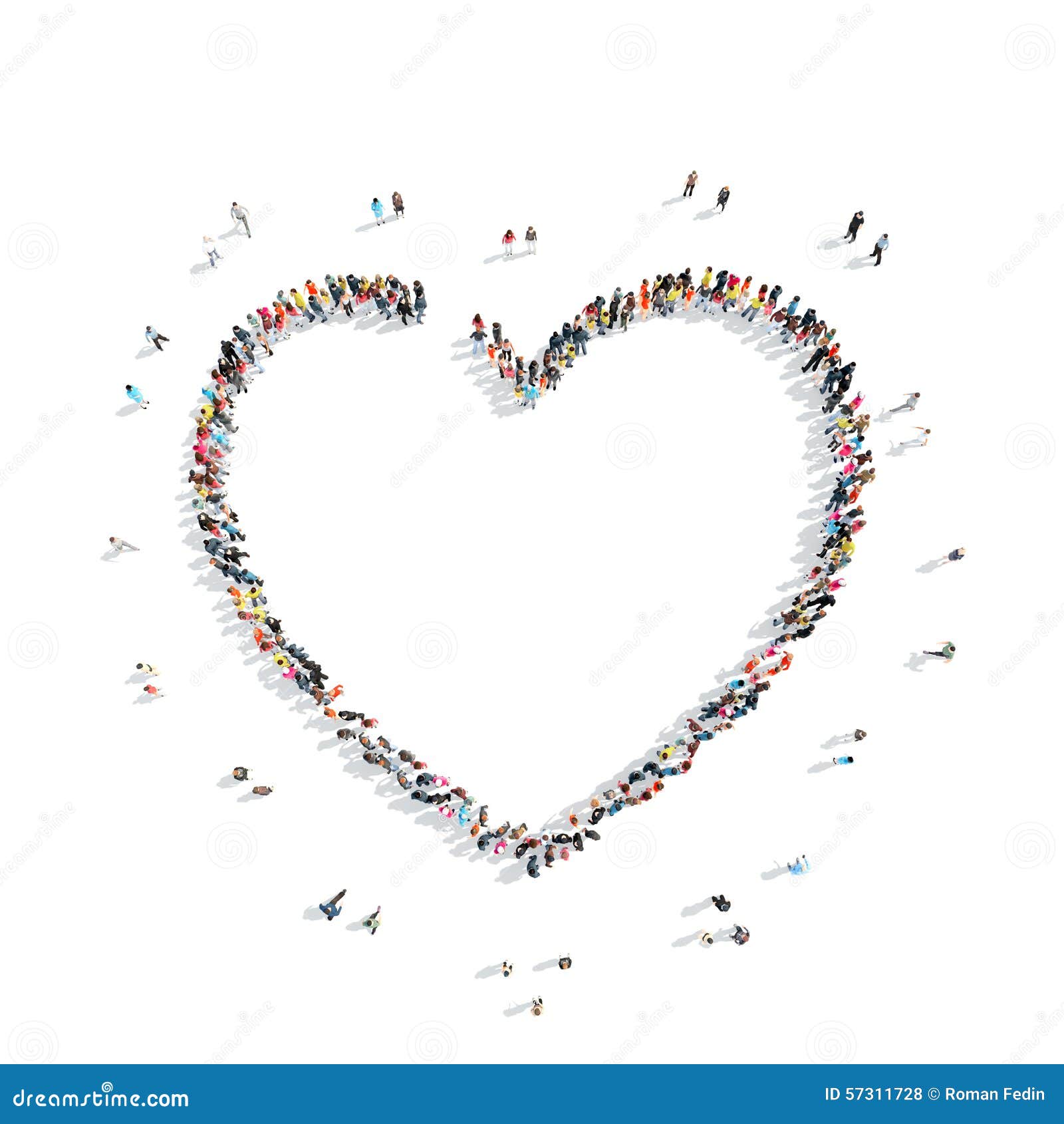 People in the Shape of Heart, Cardio. Stock Illustration - Illustration ...