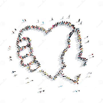 People in the Shape of Heart . Stock Illustration - Illustration of ...