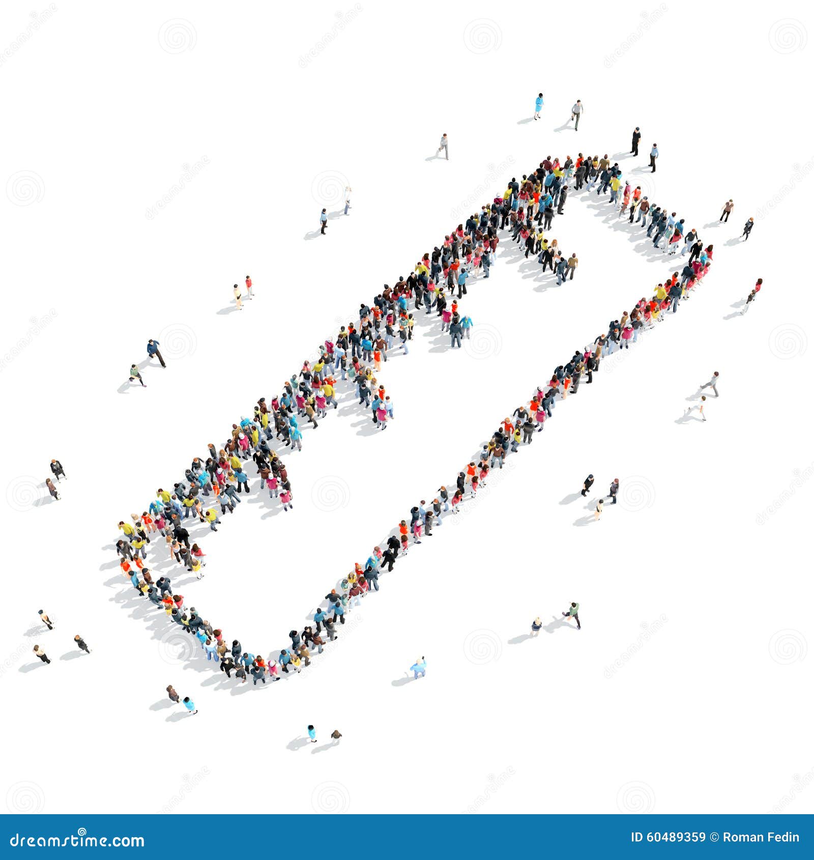 People shape line cartoon stock illustration. Illustration of ...