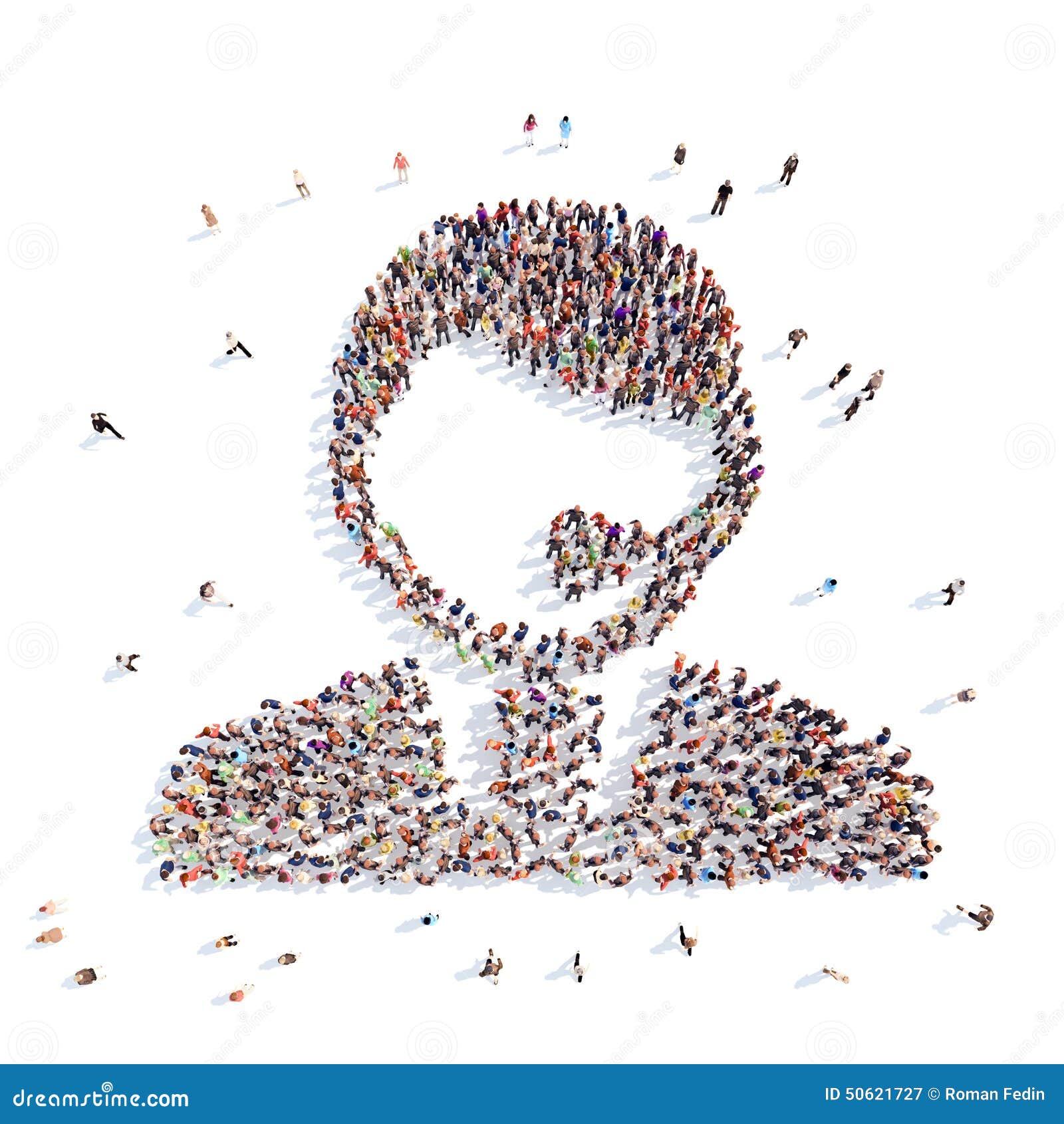 People in the shape of man stock illustration. Illustration of ...