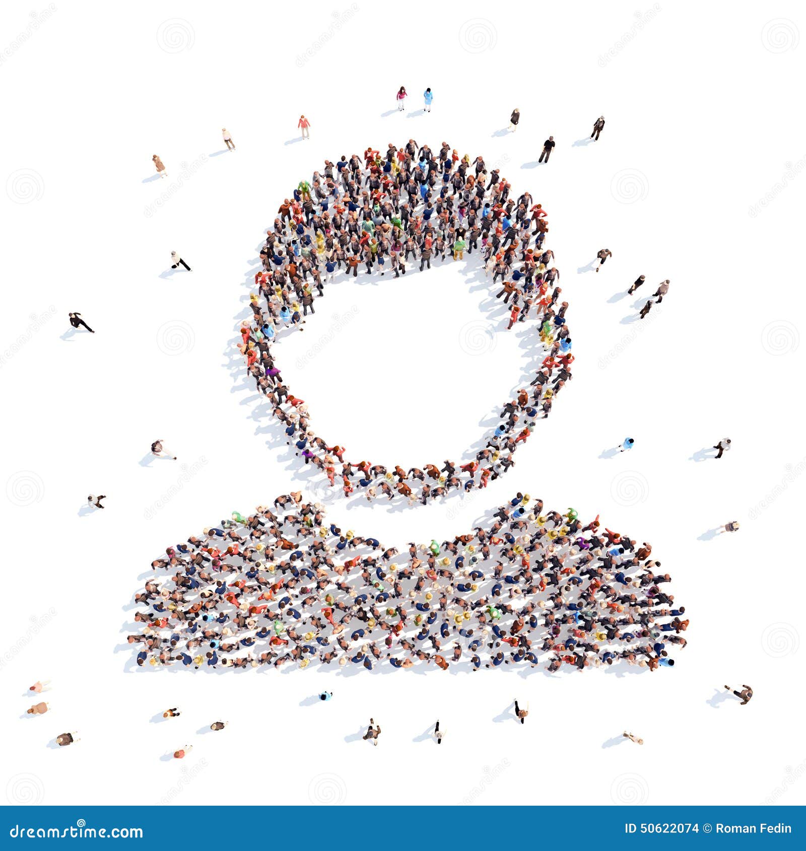 People in the shape of man stock illustration. Illustration of chain ...