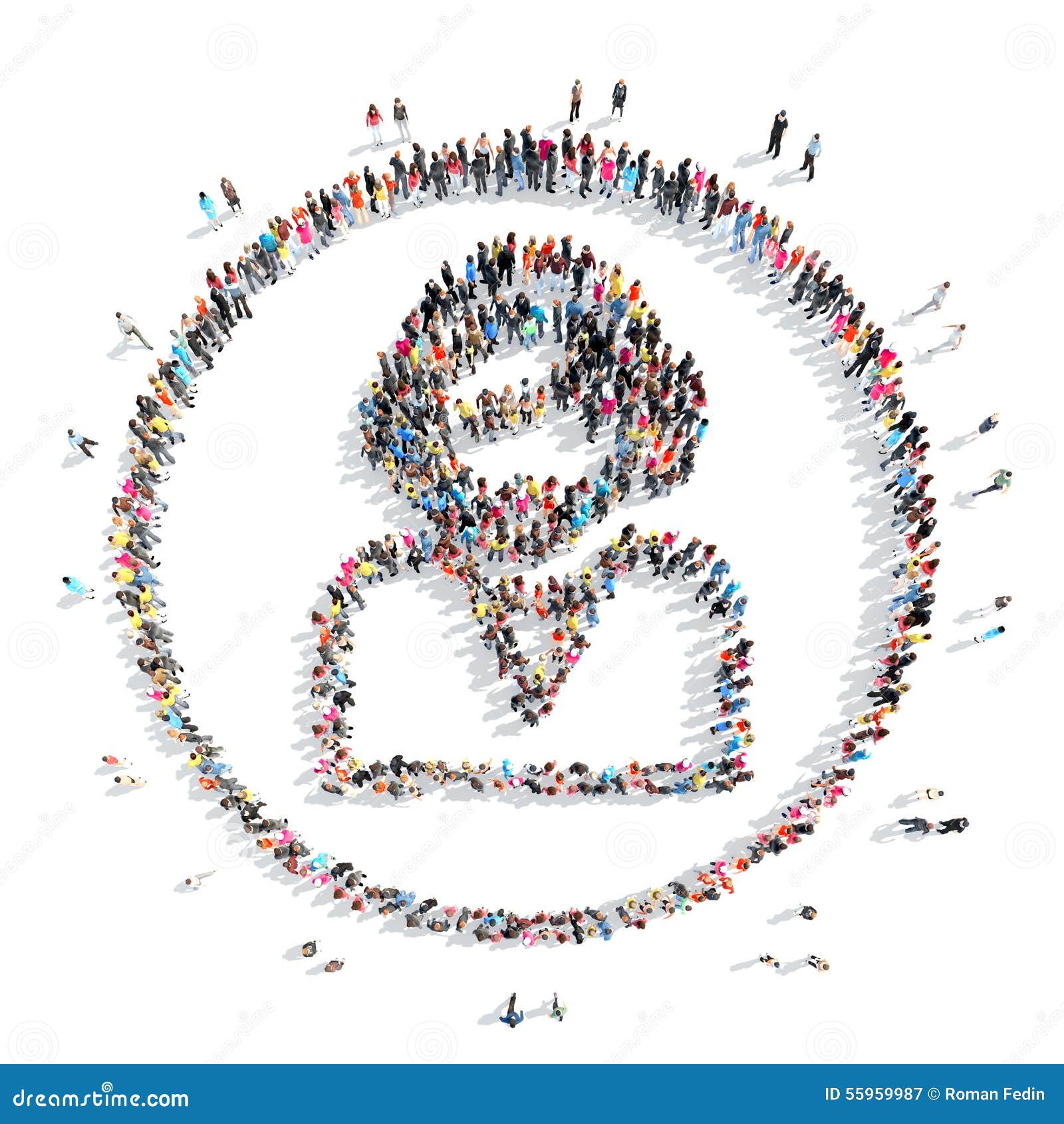 People in the Shape of a Man. Stock Illustration - Illustration of body ...