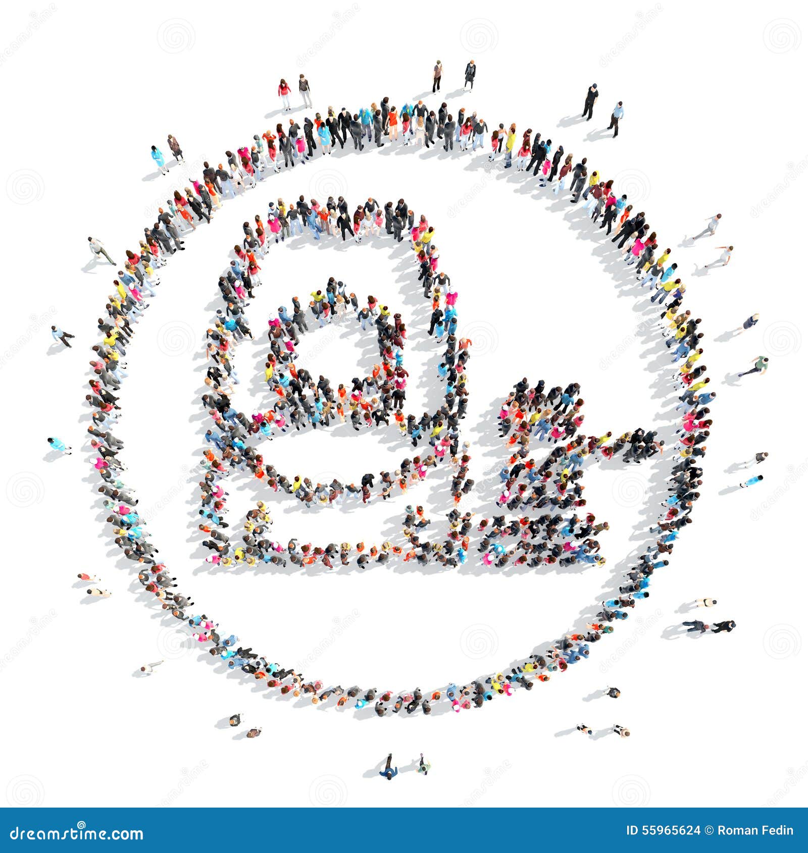 People in the Shape of a Man. Stock Illustration - Illustration of ...