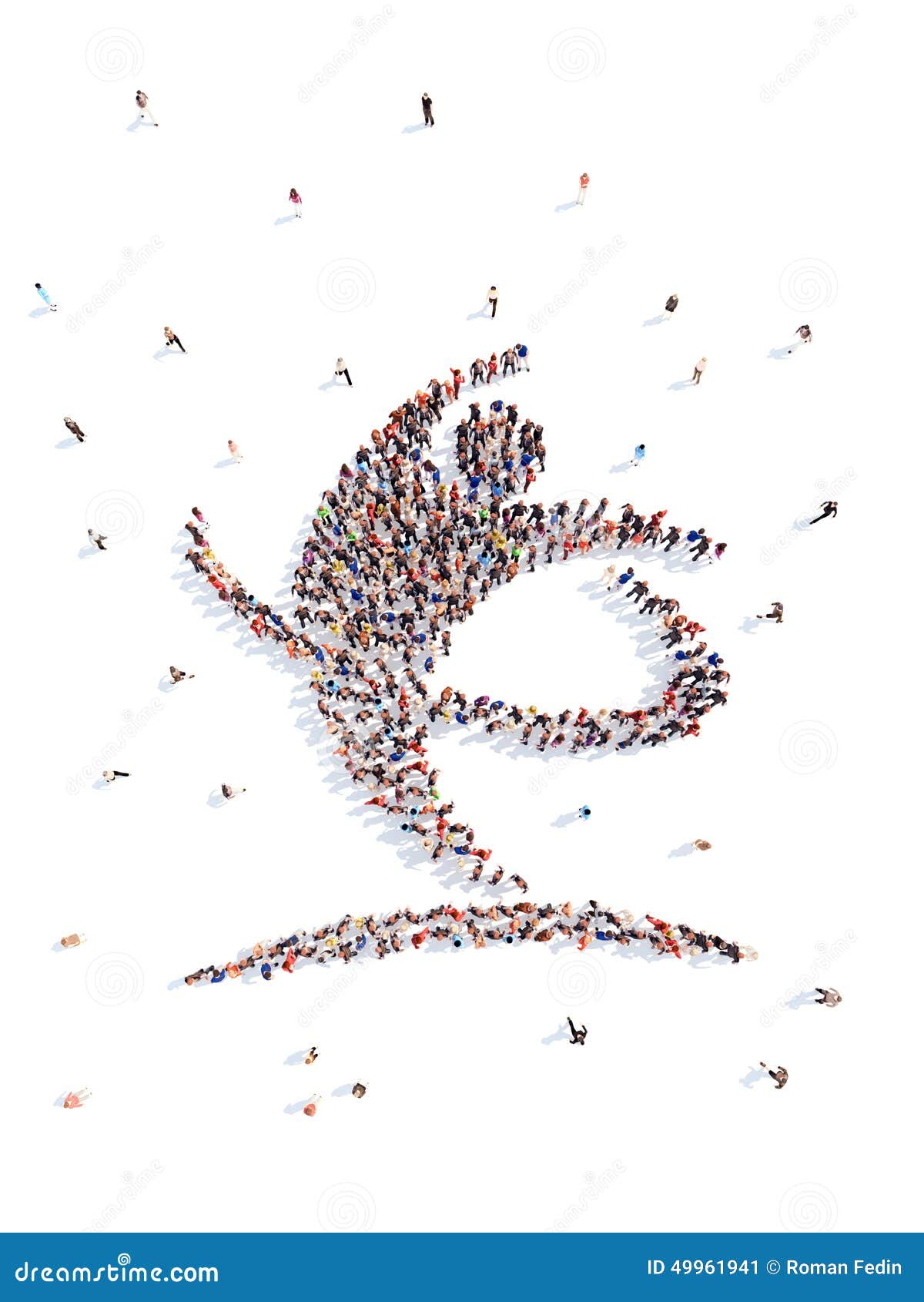 People in the Shape of Mans Stock Illustration - Illustration of ...