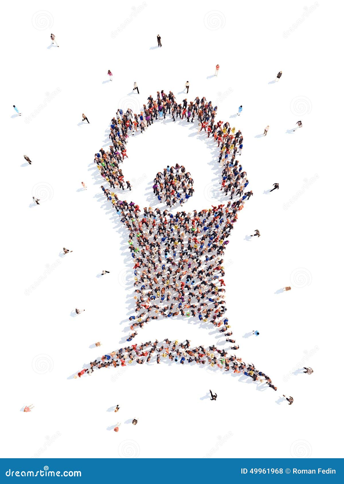 People in the Shape of Mans Stock Illustration - Illustration of ...