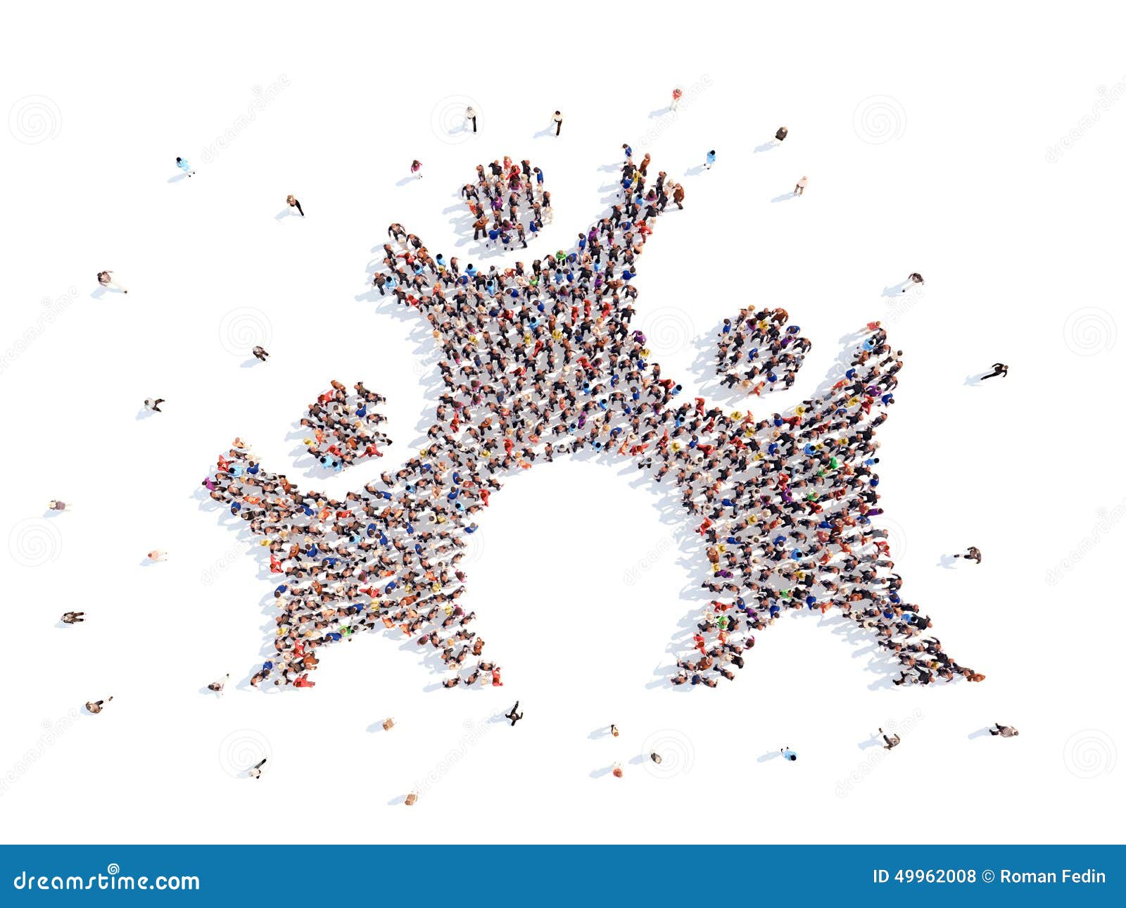 People in the Shape of Mans Stock Illustration - Illustration of ...