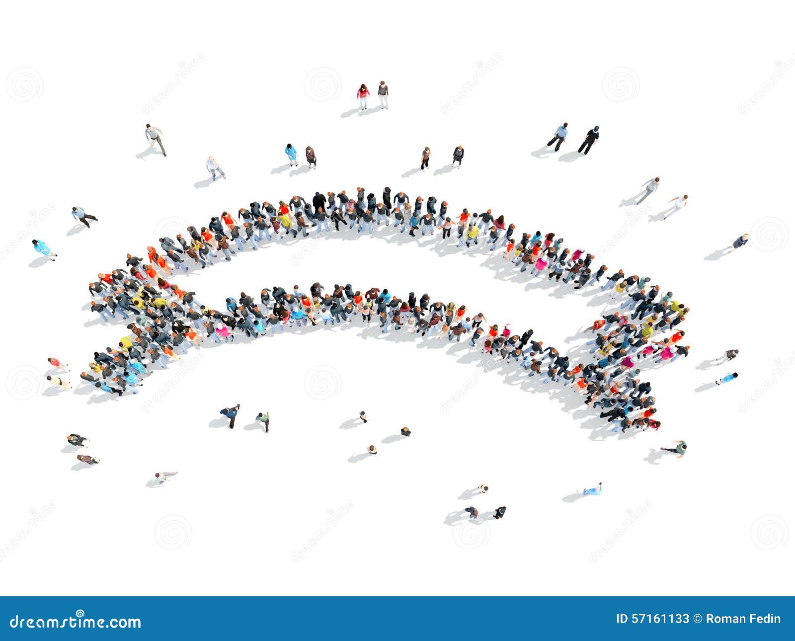 People in the Shape of Ribbons. Stock Illustration - Illustration of ...
