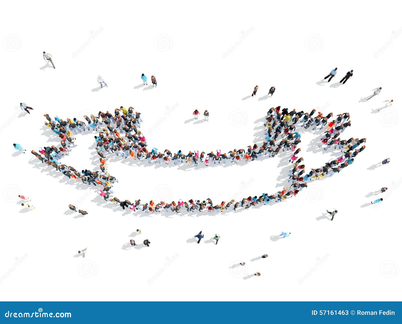 People in the Shape of Ribbons. Stock Illustration - Illustration of ...