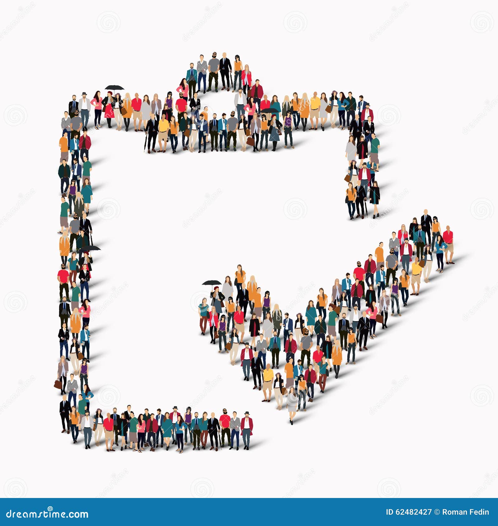 People Shape Tasks List Checklist Stock Vector - Illustration of ...