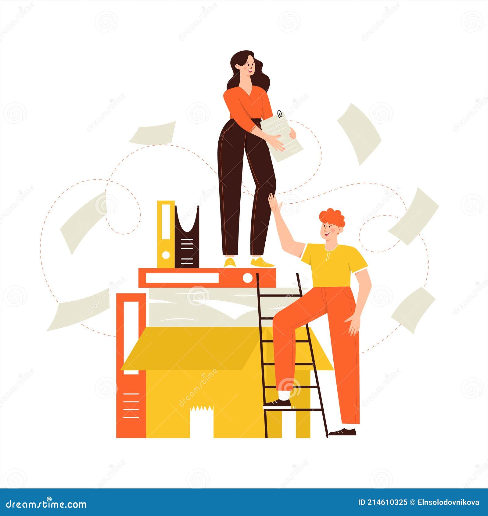 People share documents stock vector. Illustration of documents - 214610325