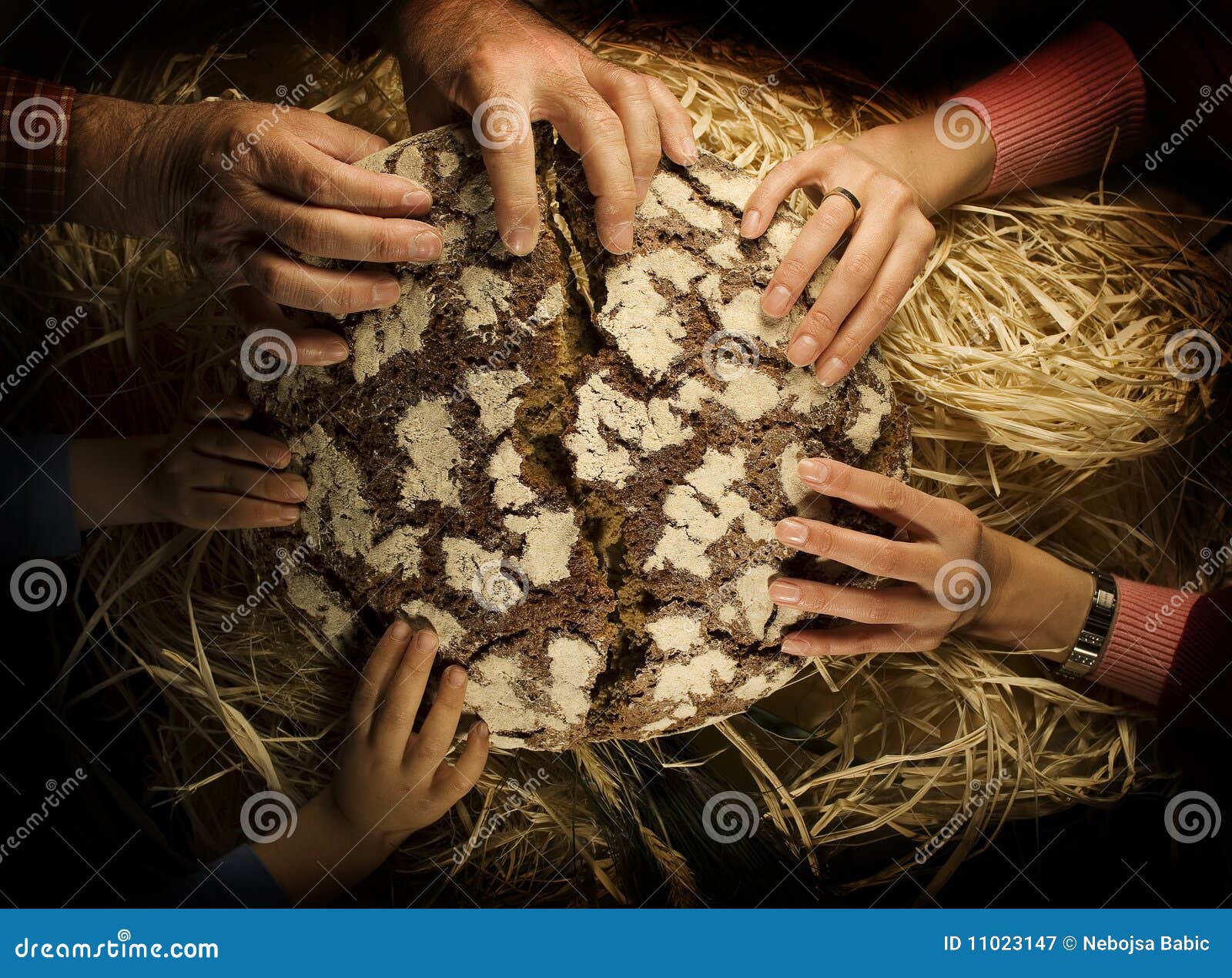 People sharing bread stock image. Image of family, community - 11023147