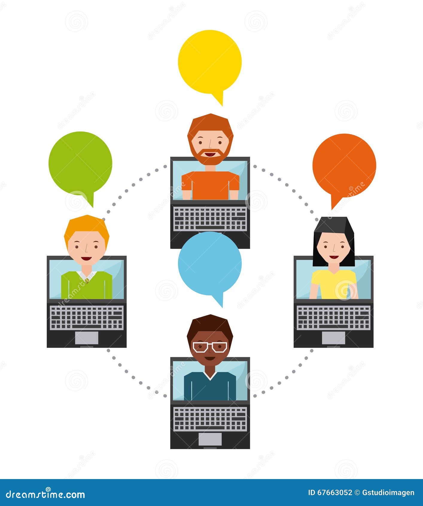 People sharing design stock illustration. Illustration of avatar - 67663052