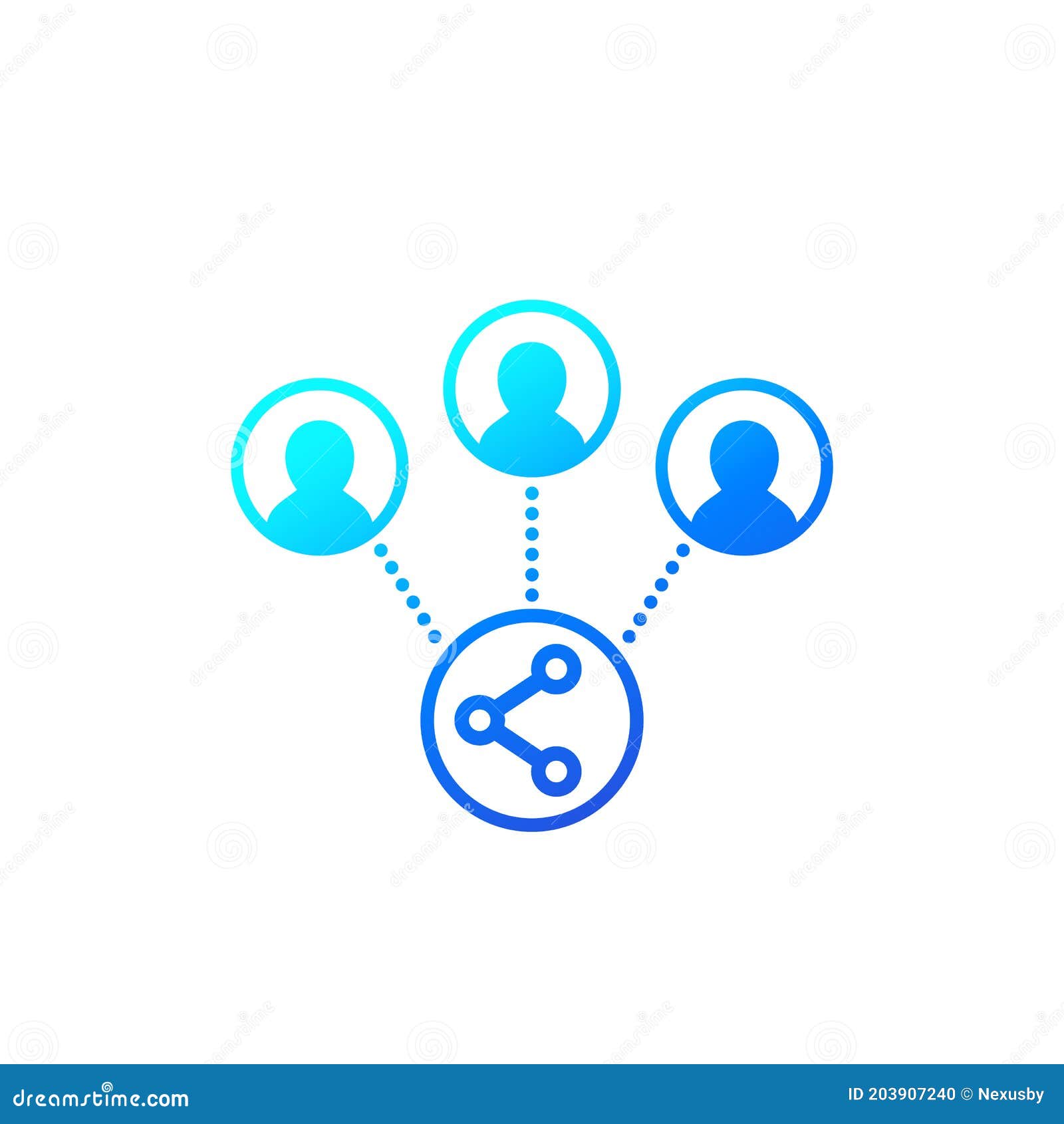 People Sharing Icon on White Stock Vector - Illustration of business ...