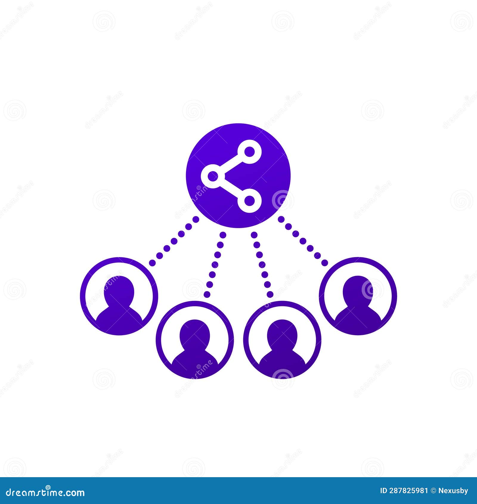 People Sharing Icon on White, Vector Stock Vector - Illustration of ...