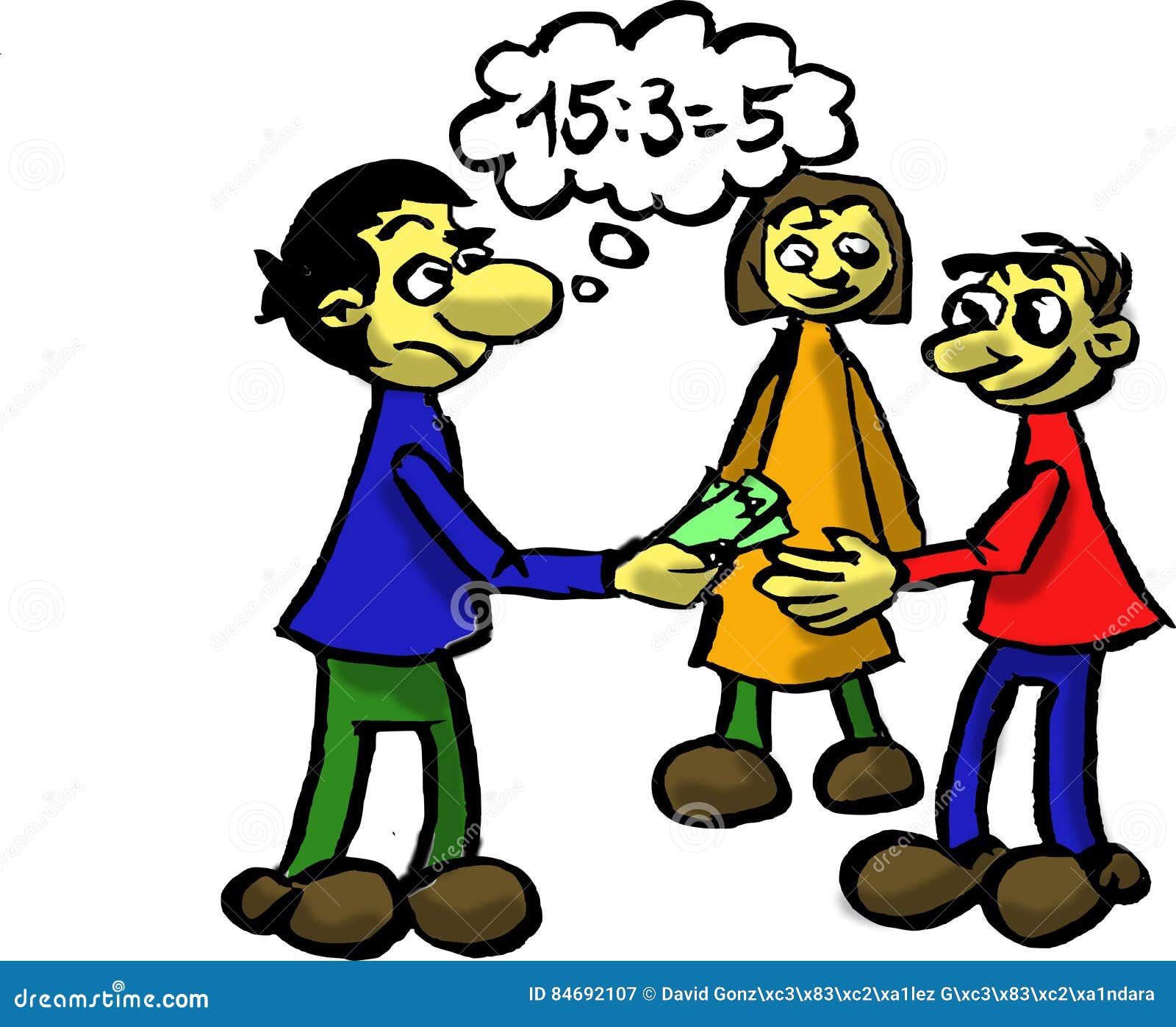 People sharing stock illustration. Illustration of three - 84692107