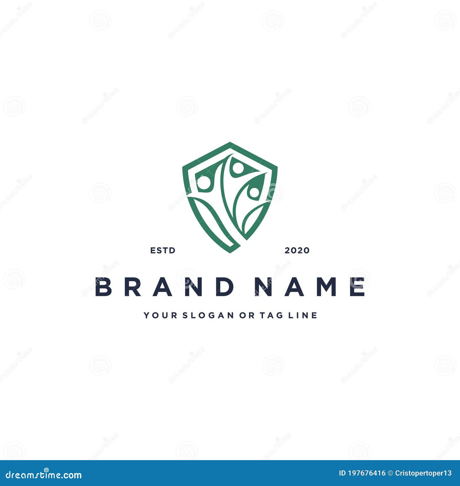 People and Shield Design Logo Icon Concept Vector Stock Vector ...