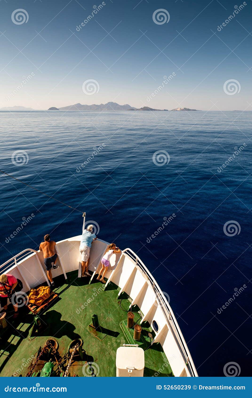 People on ship in the sea stock image. Image of nautical - 52650239