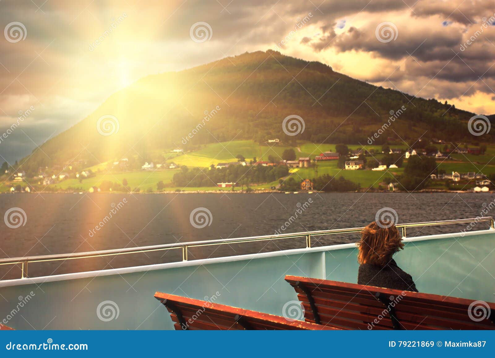 People on Ship in Solar Norway Editorial Stock Image - Image of ...