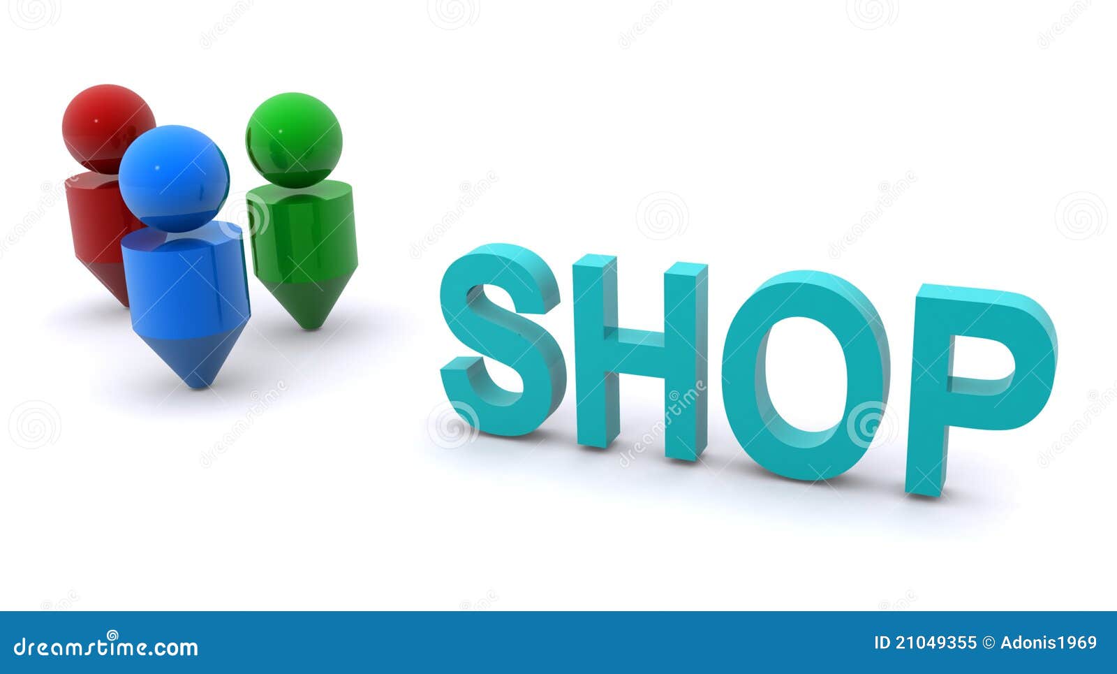 People and shop sign stock illustration. Illustration of consumerism ...