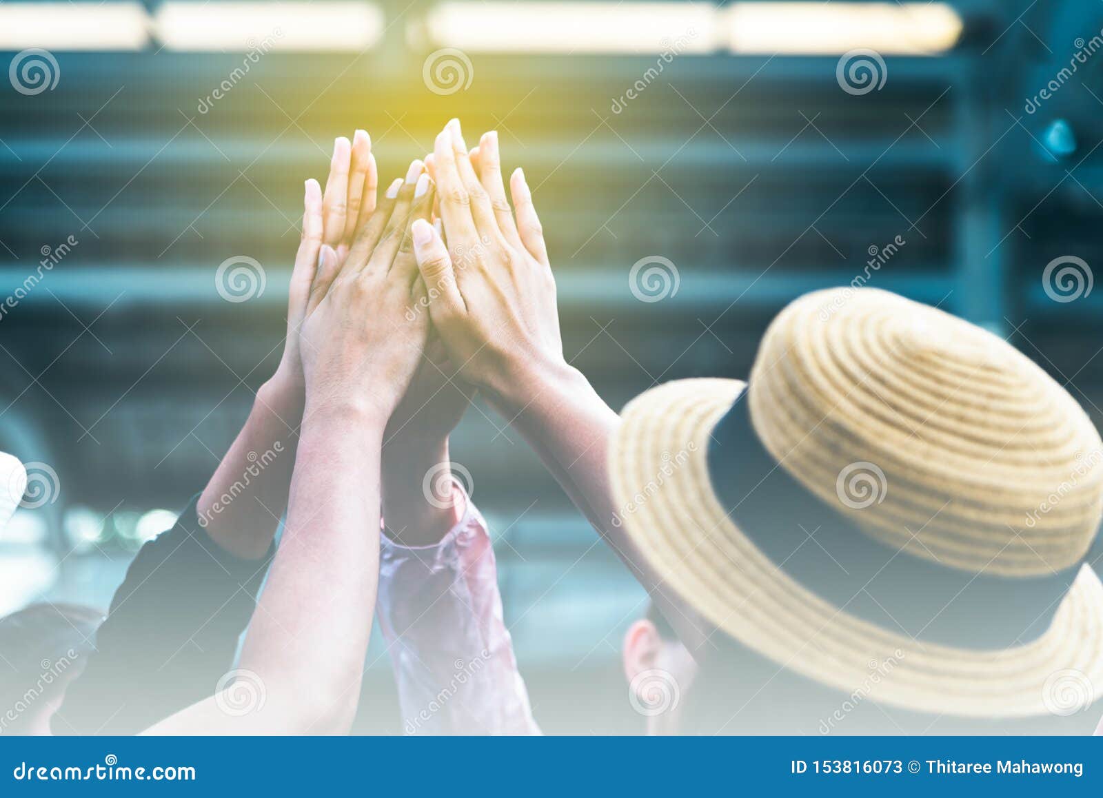 People Show the Power of the Teamwork Stock Image - Image of adult ...