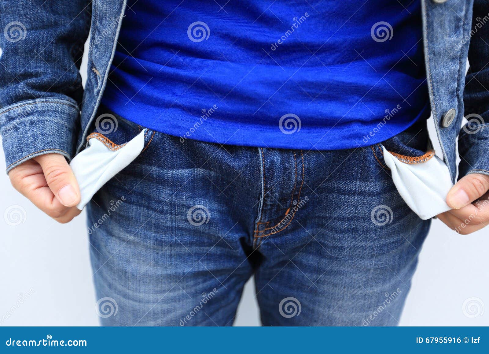 People Showing Has No Money by Turning Out Pockets Stock Photo - Image ...