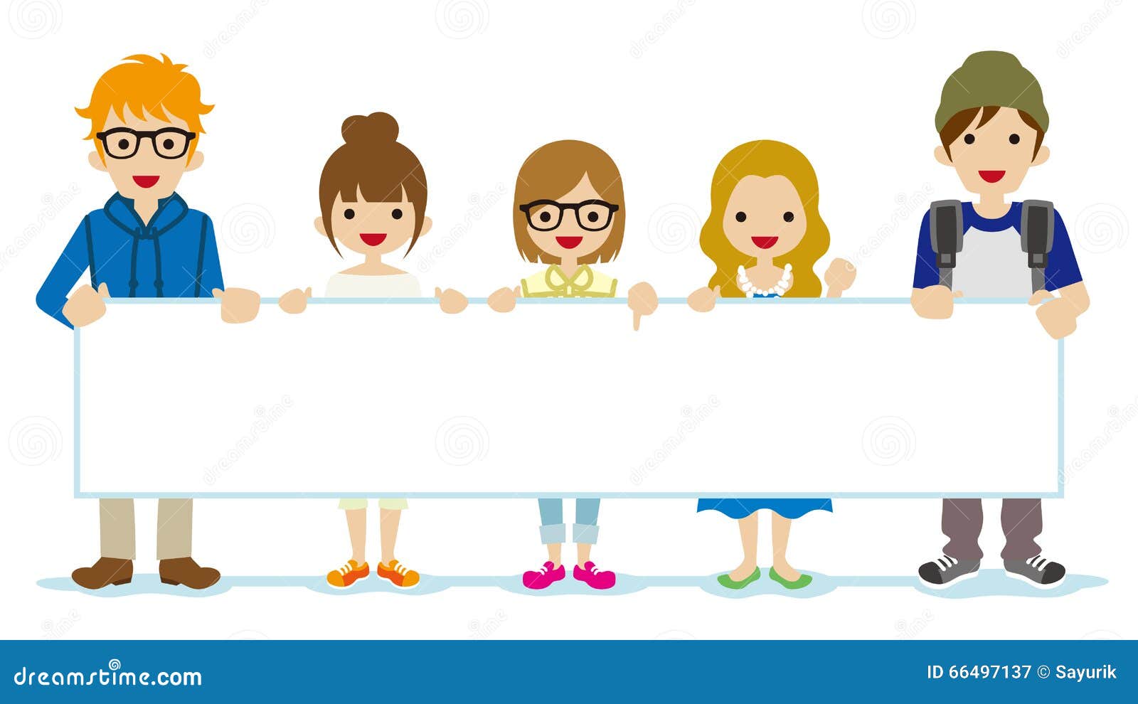 People Showing Panel - Student Stock Vector - Illustration of group ...