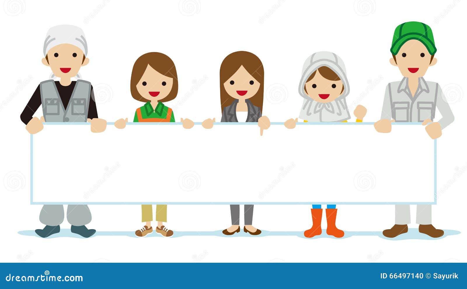 People Showing Panel - Worker Stock Vector - Illustration of avatar ...
