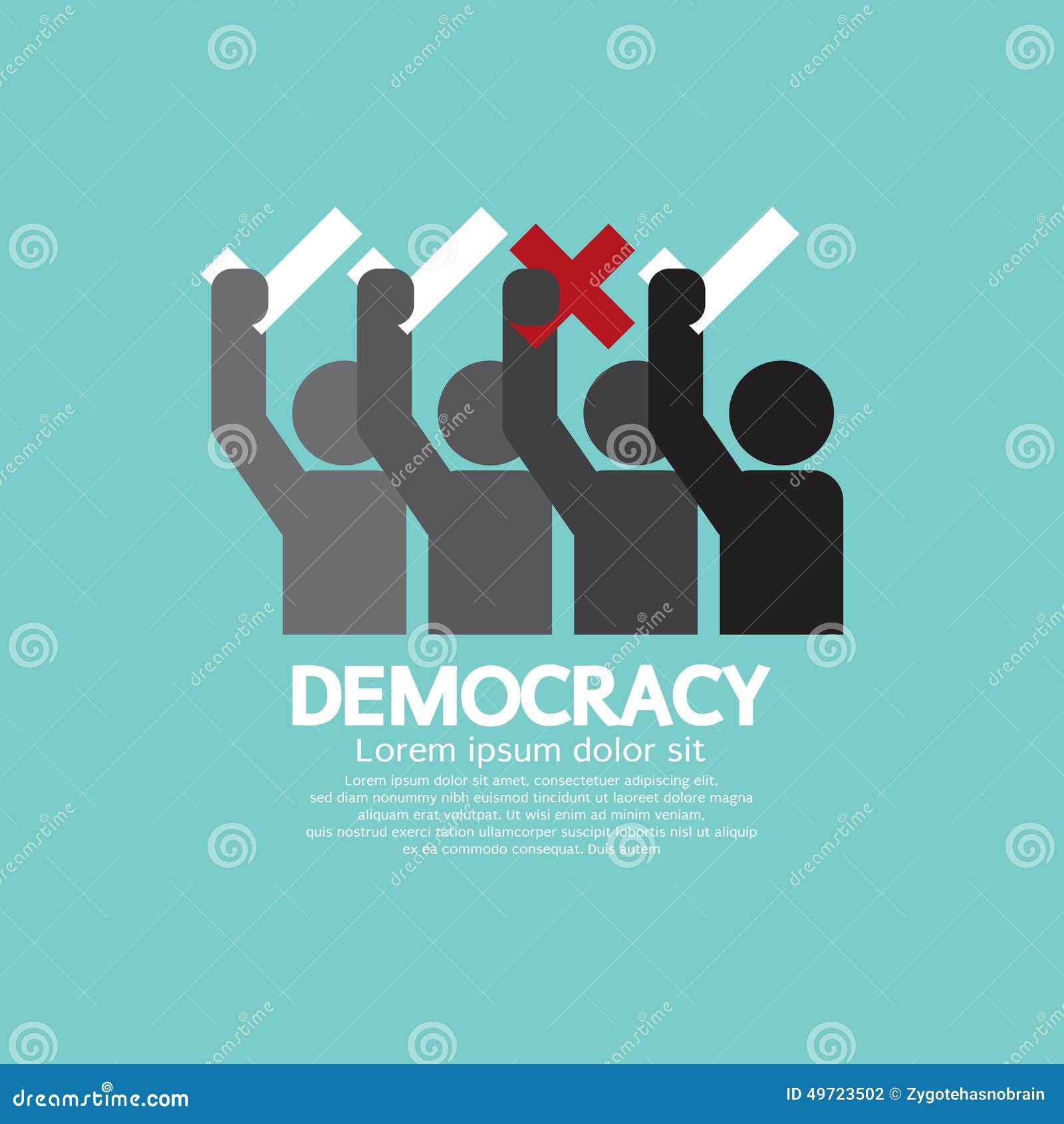 People Showing Vote Yes and No Democracy Concept Stock Vector ...