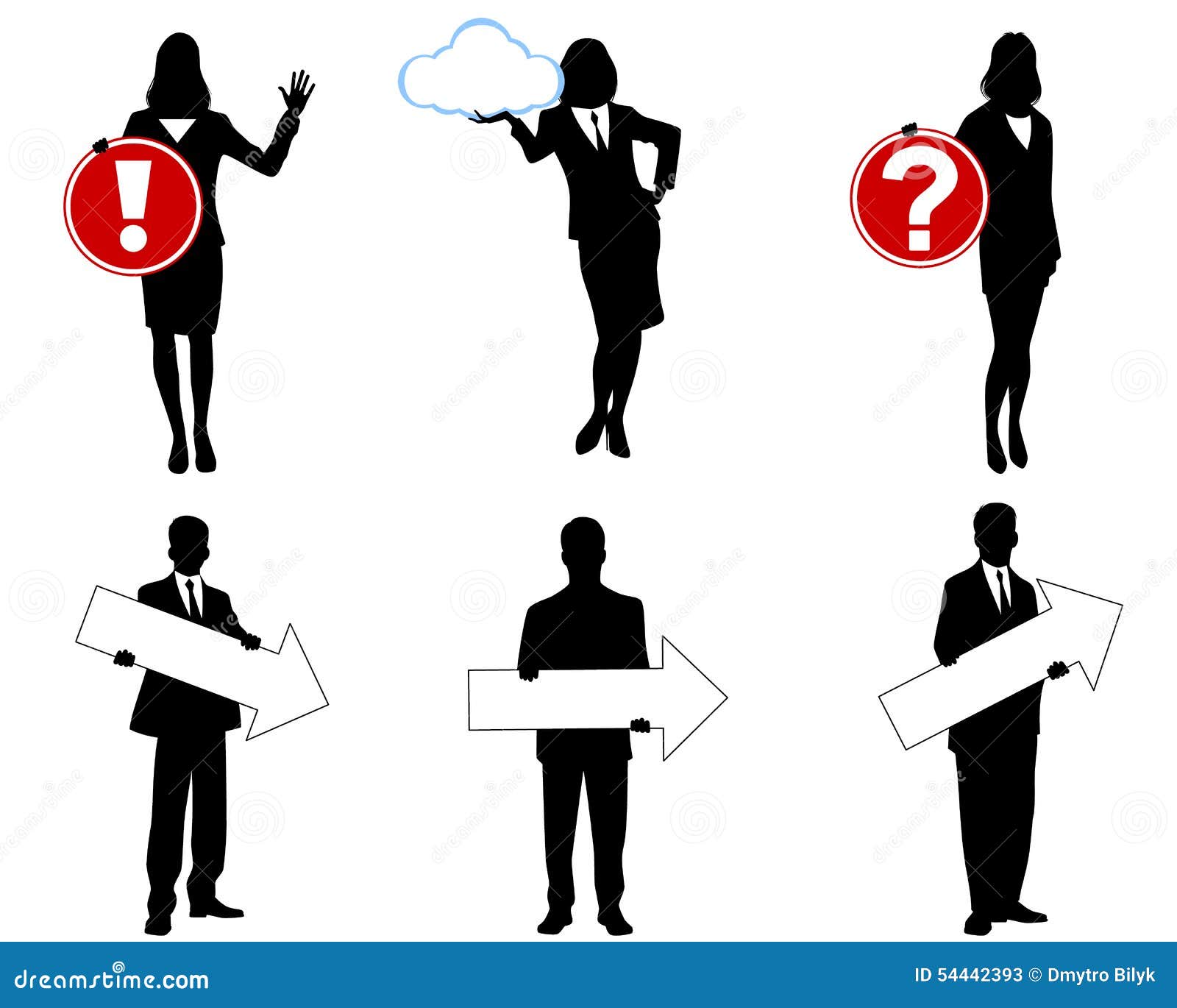 People with signs stock vector. Illustration of male - 54442393