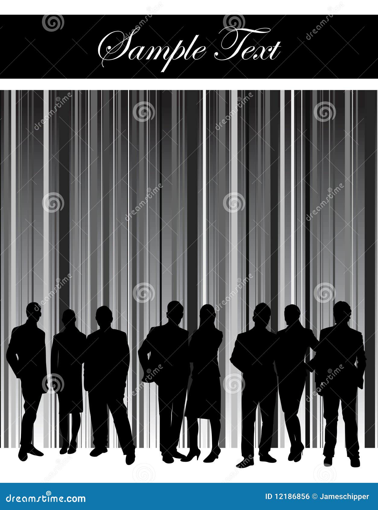 People Silhouette with Stripe Background Stock Vector - Illustration of ...
