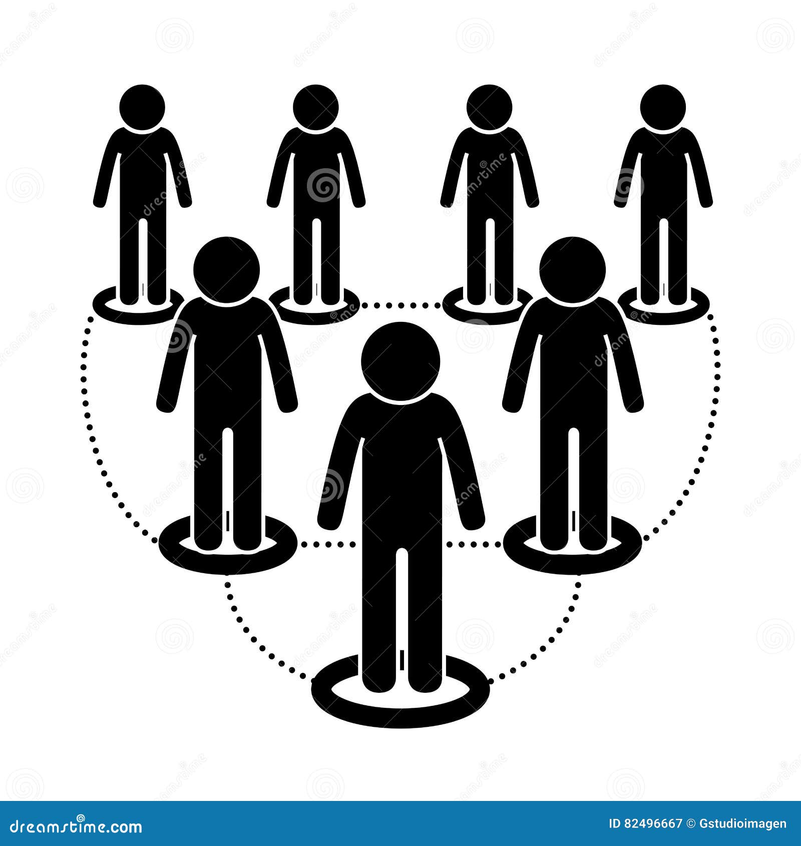 People Silhouette Teamwork Icon Stock Illustration - Illustration of ...