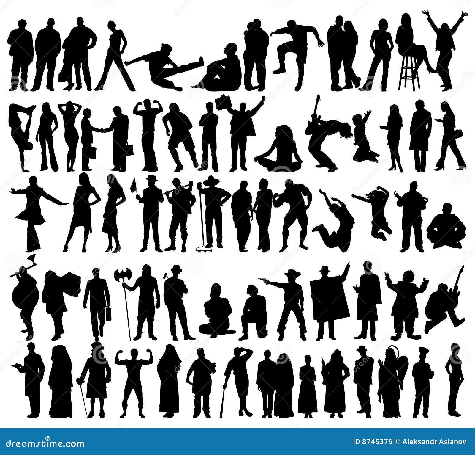 People Silhouettes Royalty-Free Stock Image | CartoonDealer.com #8745376