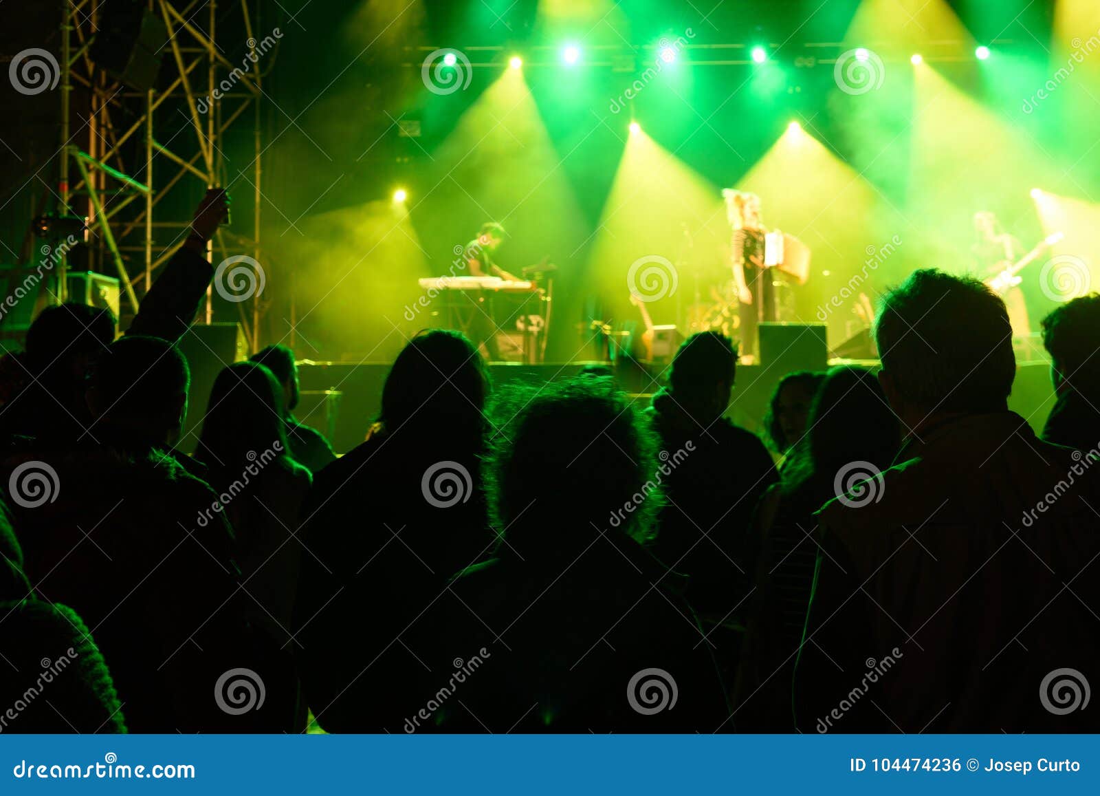 Front of Bright Stage Lights, Music Stock Photo - Image of background ...